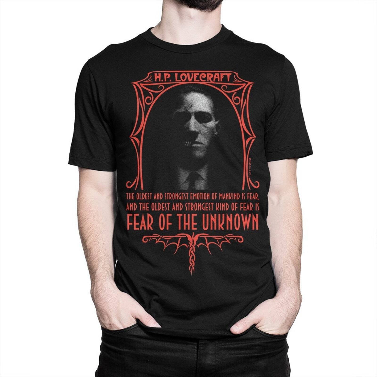 H. P. Lovecraft Fear Of The Unknown T-Shirt, Men's Women's Sizes ...