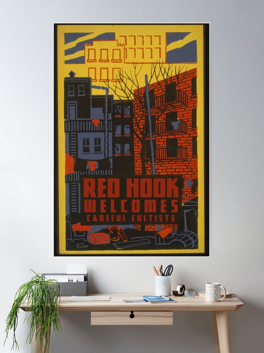 H.P. Lovecraft Travel Poster: Red Hook (The Horror At Red Hook) Poster ...