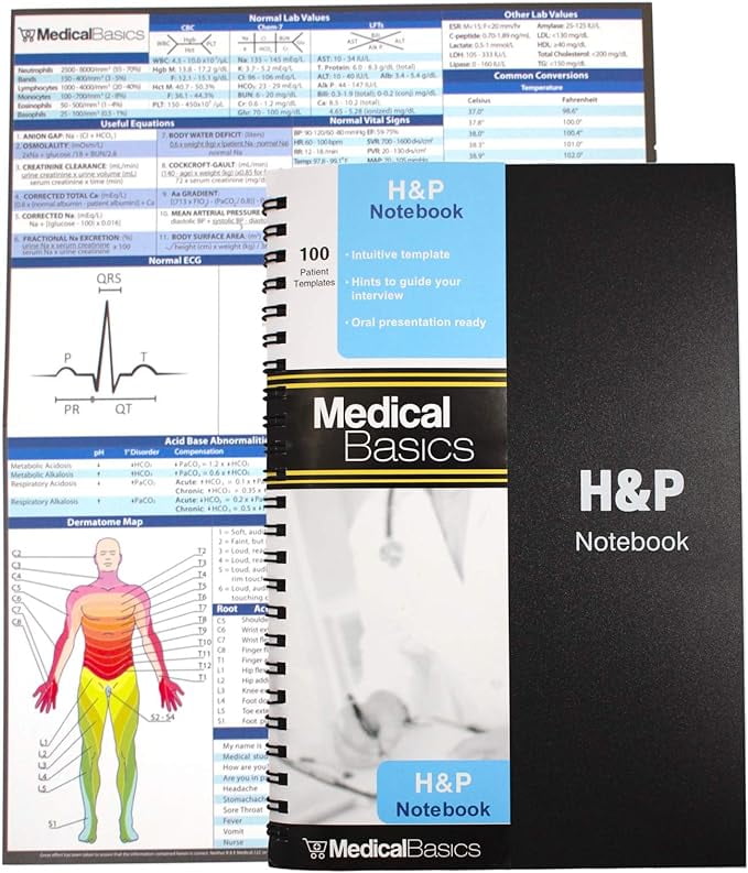 H&P notebook - Medical History and Physical notebook, 100 medical ...
