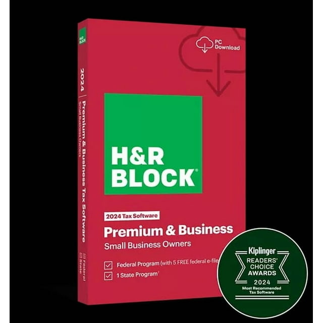 H&R Block Tax Software Premium & Business 2024 - Walmart Business Supplies