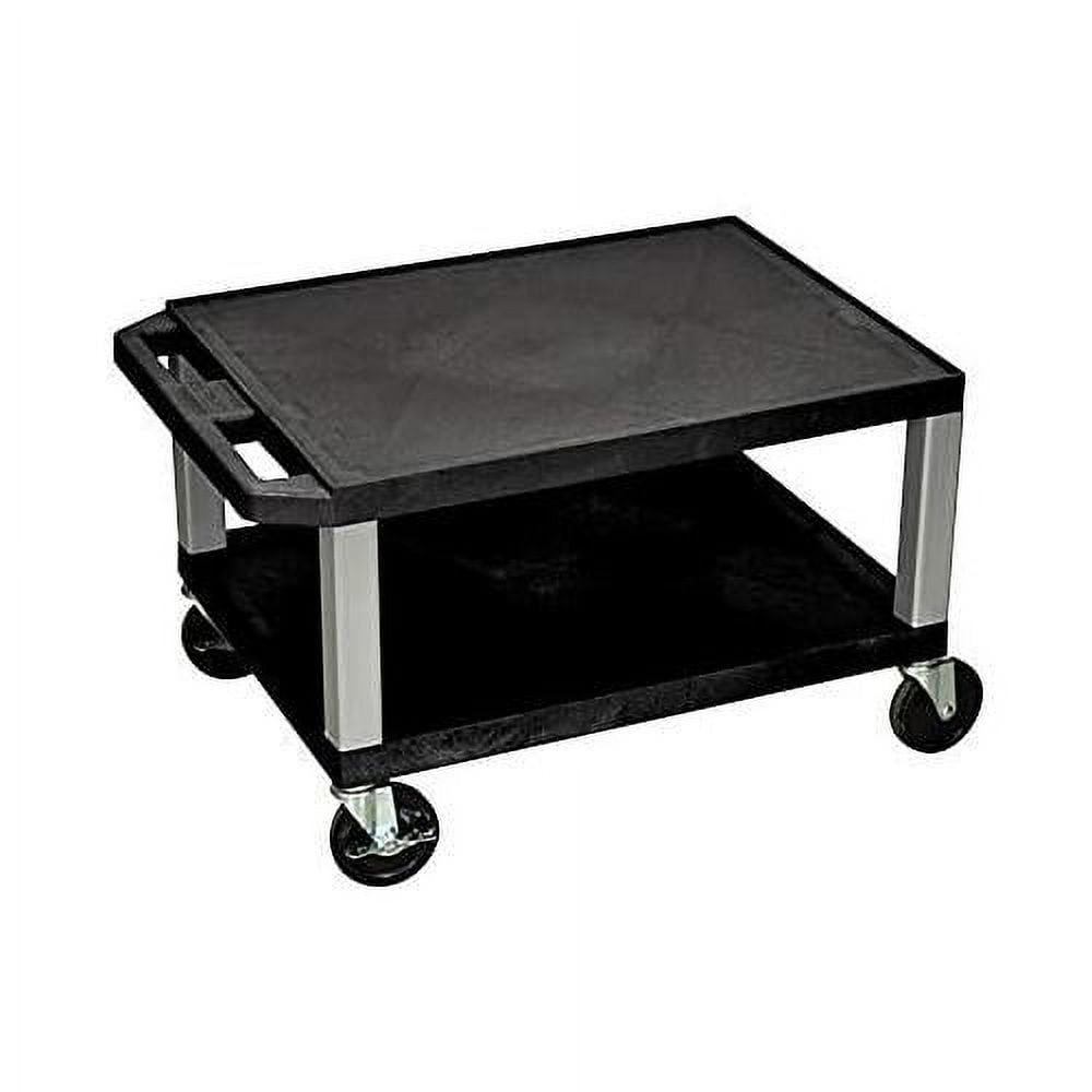 H Rolling Multipurpose Storage Utility AV Presentation Cart With 2 ...