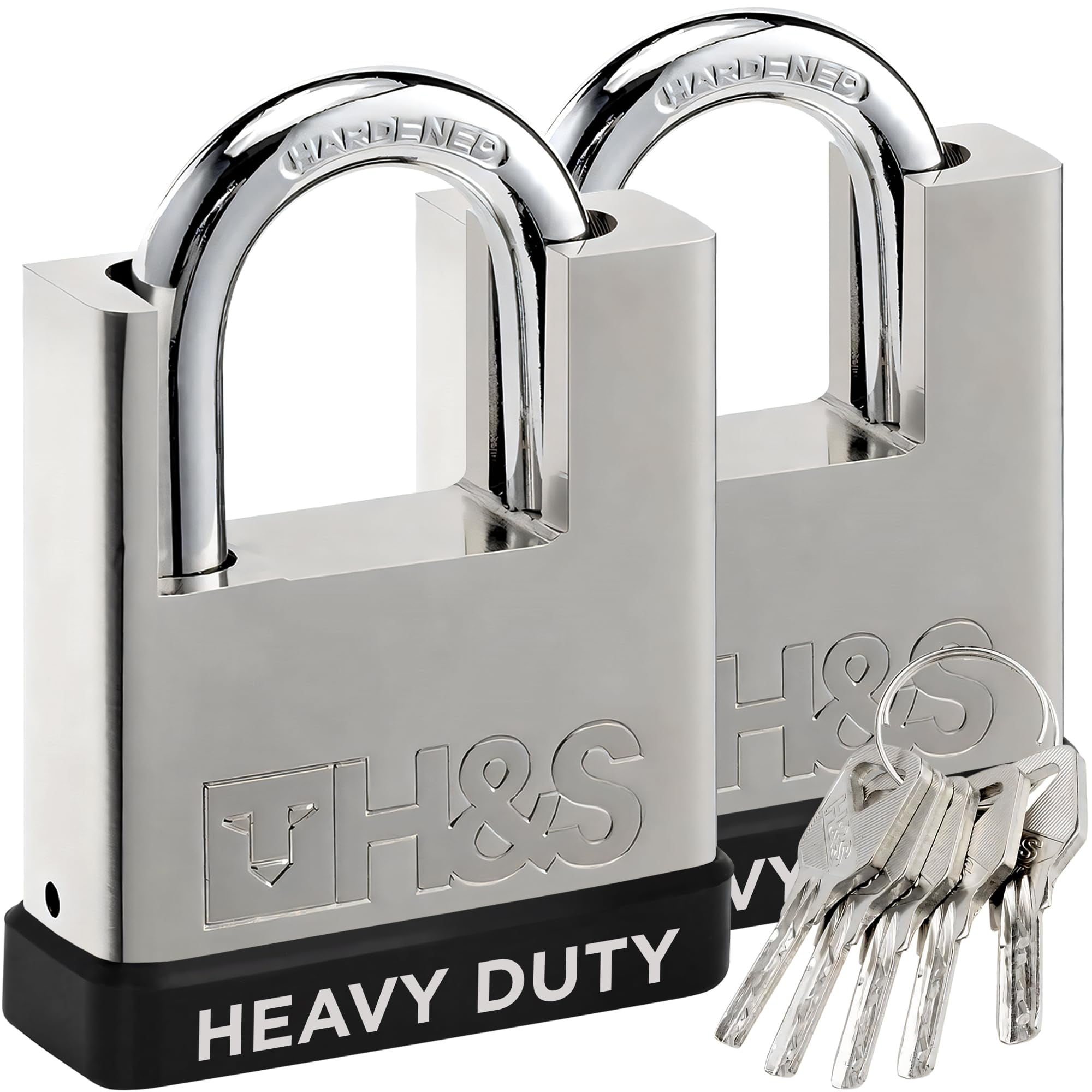 H&S 5 Keys 60mm Heavy Duty Warehouse Container Garage Shutter Padlock ...