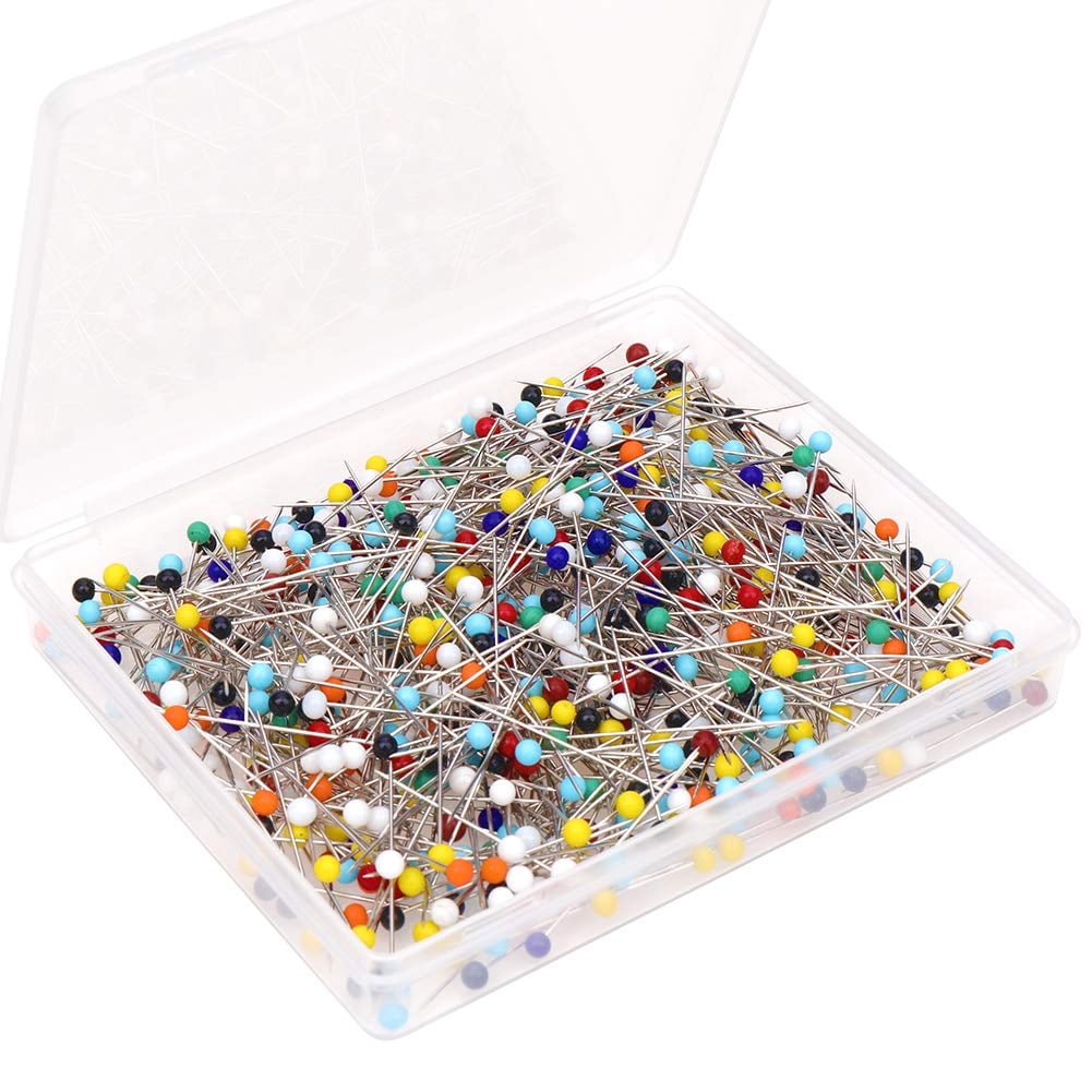 H&S Glass Head Sewing Pins for Dressmaking & Fabric Projects - 500Pcs ...