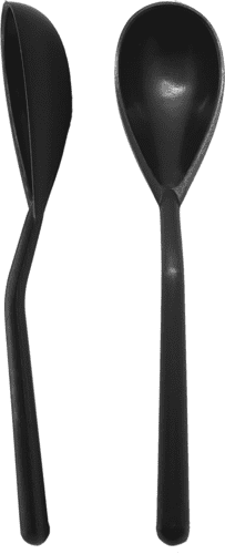 H.S. Inc HS1029-S Condiment Spoon, High-Density Polypropylene, Black ...