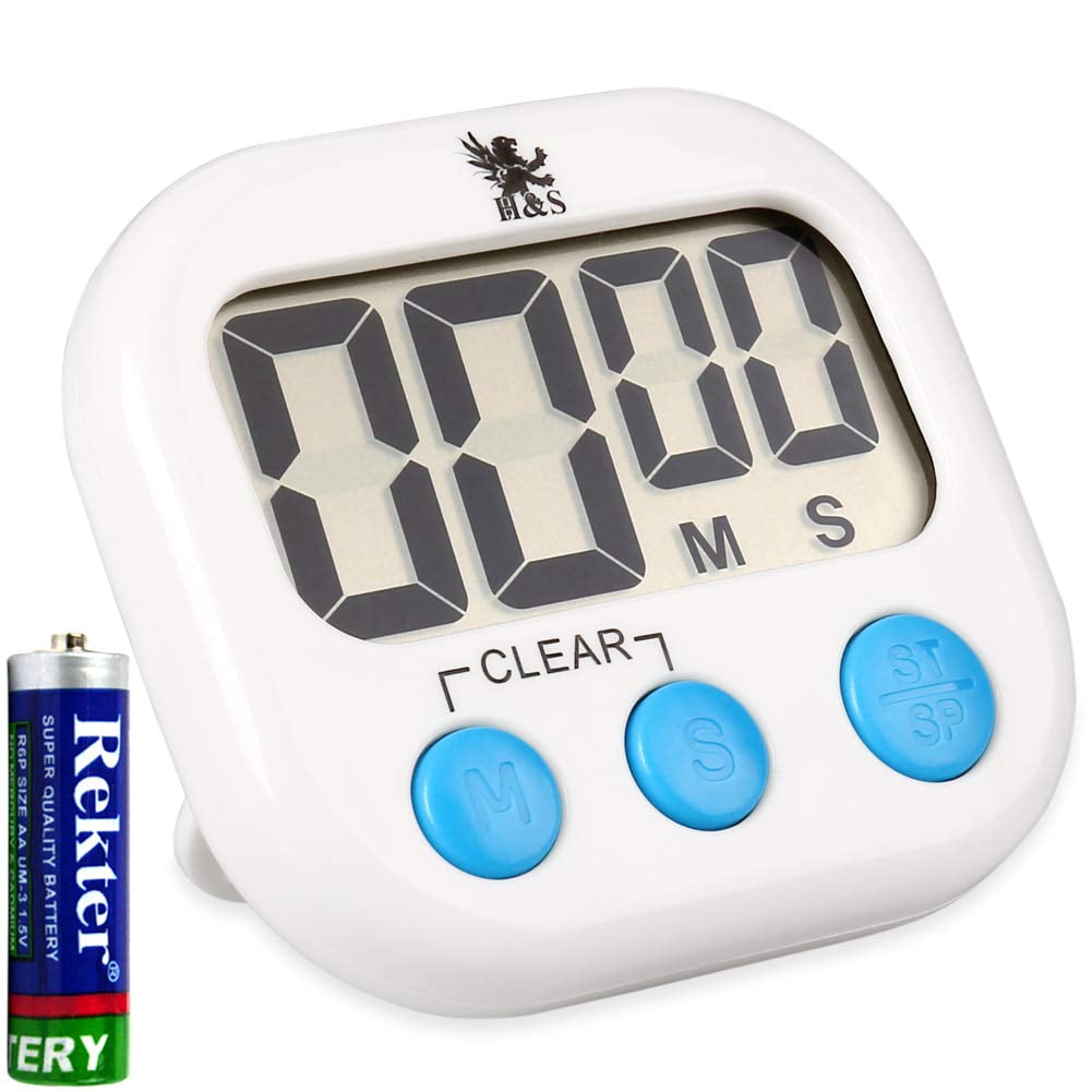 H&S Kitchen Timer Digital Cooking Timer Magnetic Countdown Clock Large ...