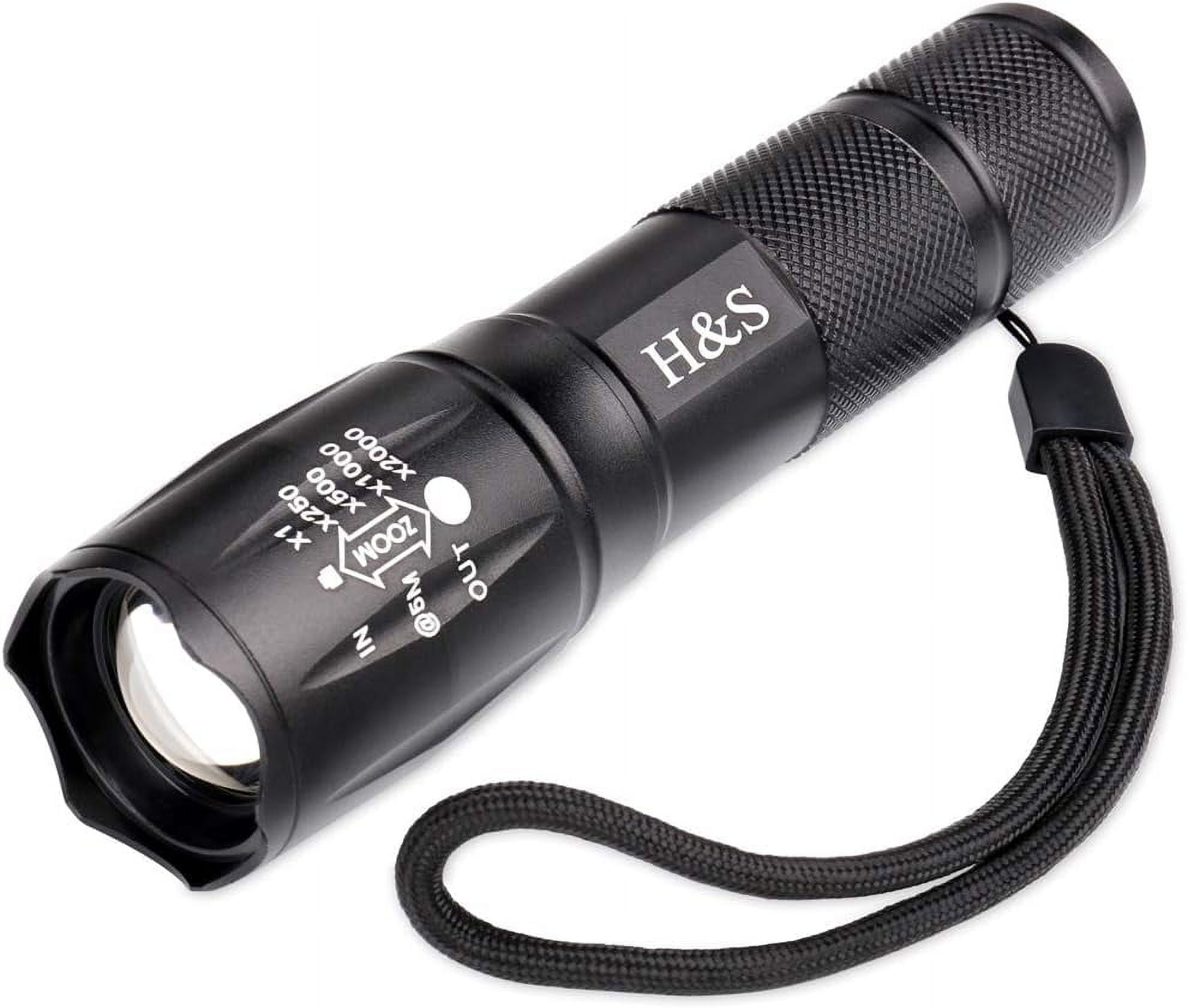 H&S T6 LED Super Bright Flashlight - Waterproof Tactical Flash Light ...