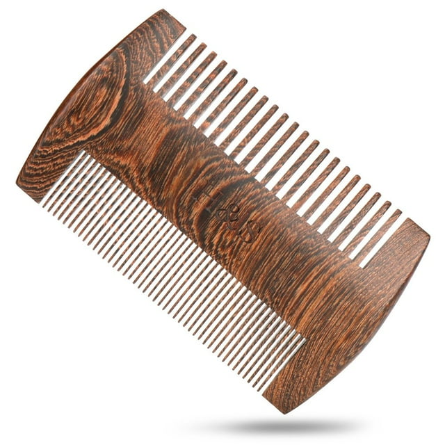 H&S Wooden Beard Grooming & Mustache Comb for Men - Tangle Free Wood ...