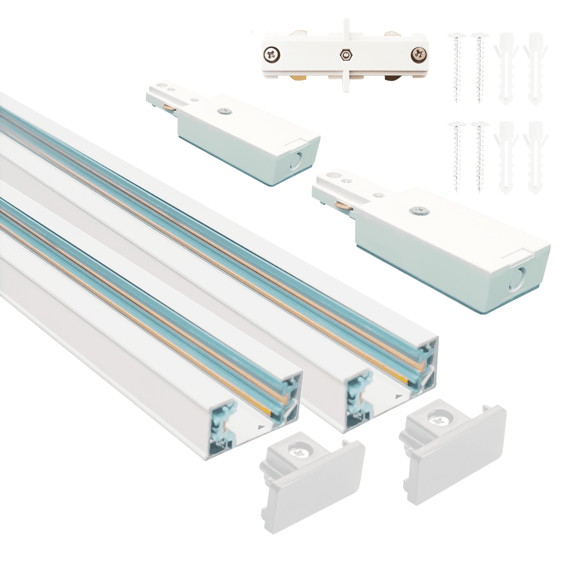 YUMEIL H Track System, 6.6 Feet, 3-Wire Track, With Mounting ...