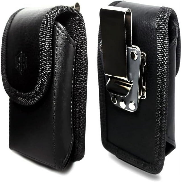 H Universal Vertical Leather FLIP Cell Phone Cases Detachable Holster ...