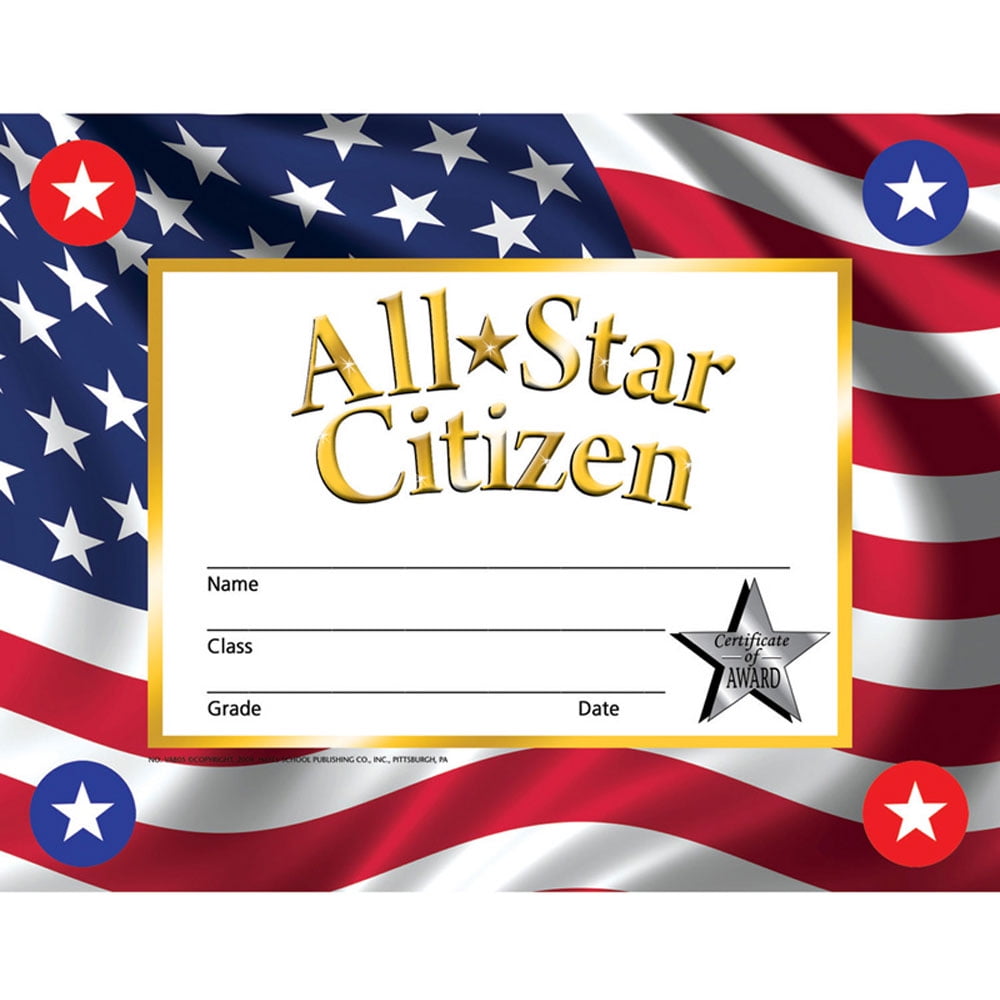 Hayes Citizen Stick-To-It Award Certificate, 8-1/2 X 11 in - Walmart.com