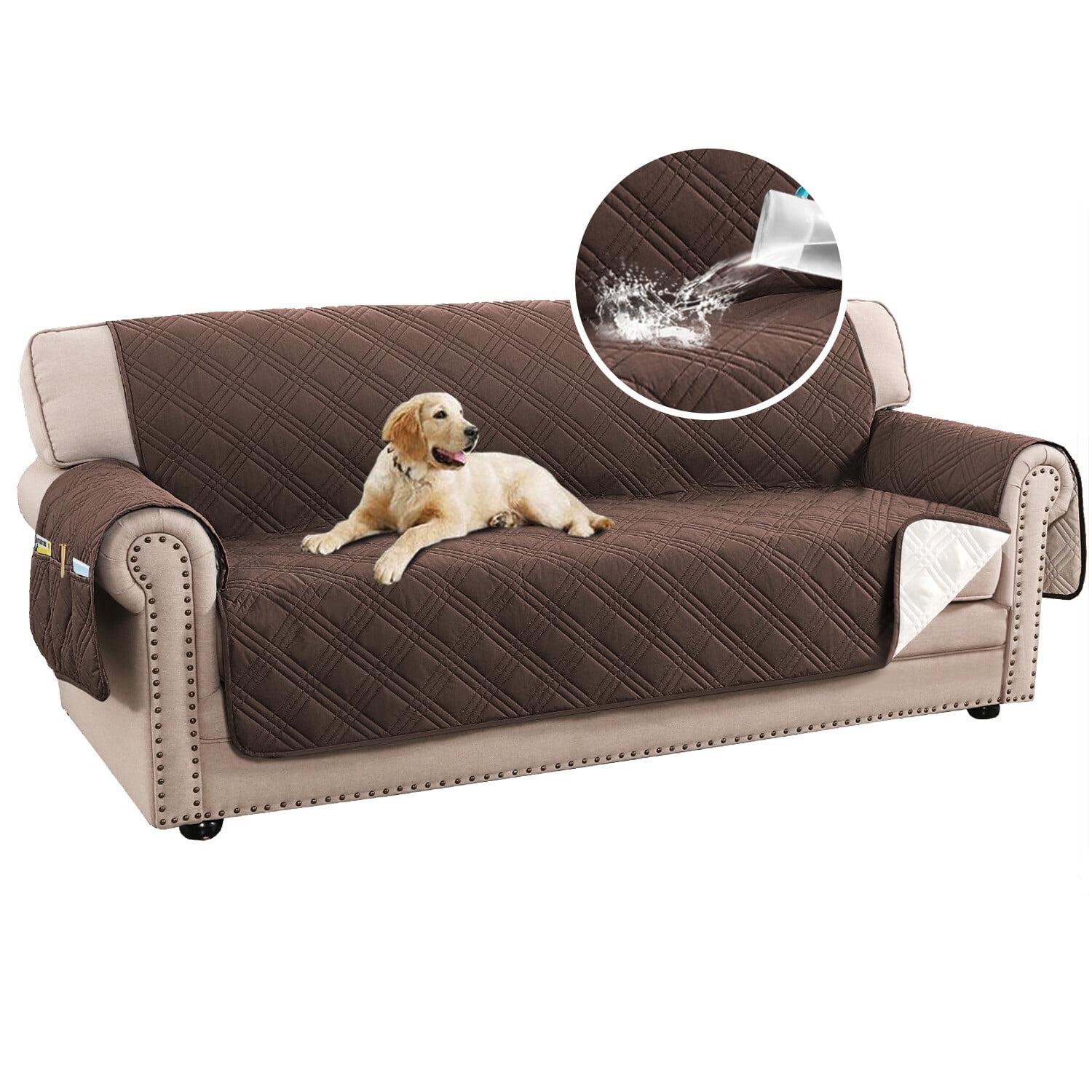 H.VERSAILTEX 100% Waterproof Couch Covers for Pets Machine Washable ...