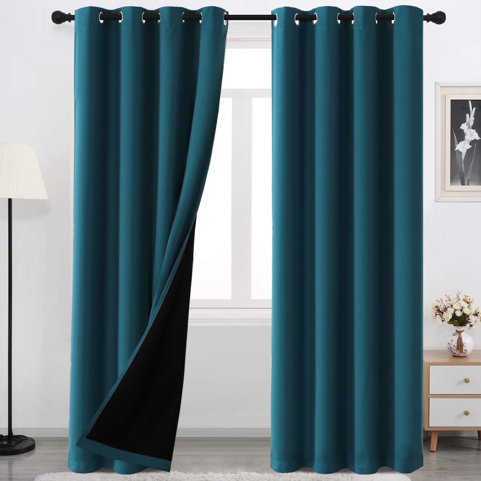 H.VERSAILTEX Bedroom Blackout Curtains 2 Panels - 52" x 84", Heat ...