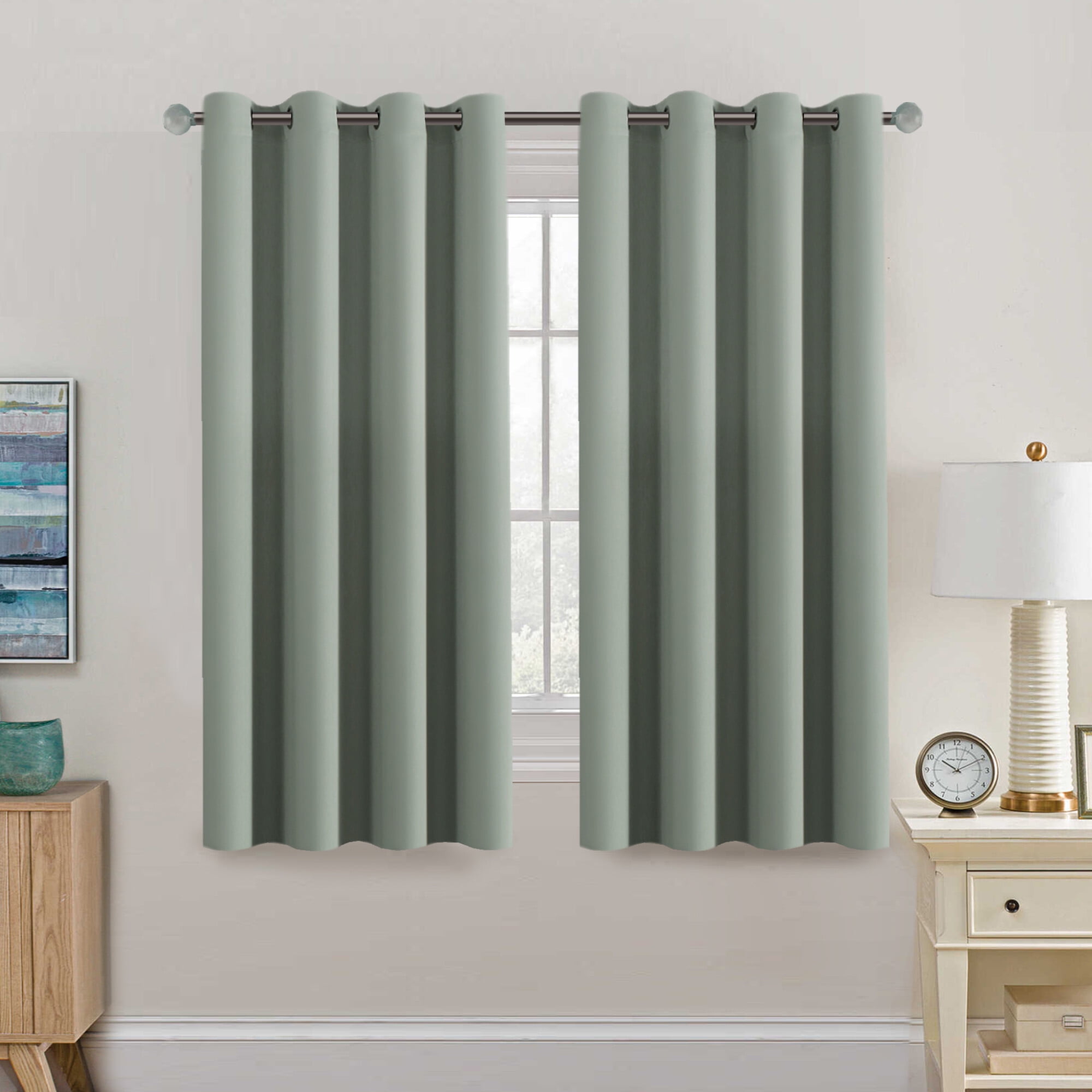 H.VERSAILTEX Black Blackout Curtains for Kitchen - Noise Reducing ...