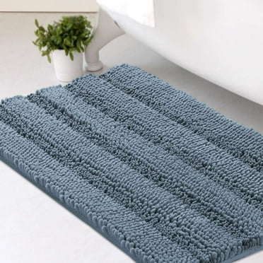 Shilucheng Luxury Chenille Bath Rug, Non-Slip Soft Absorbent Bath Mats ...