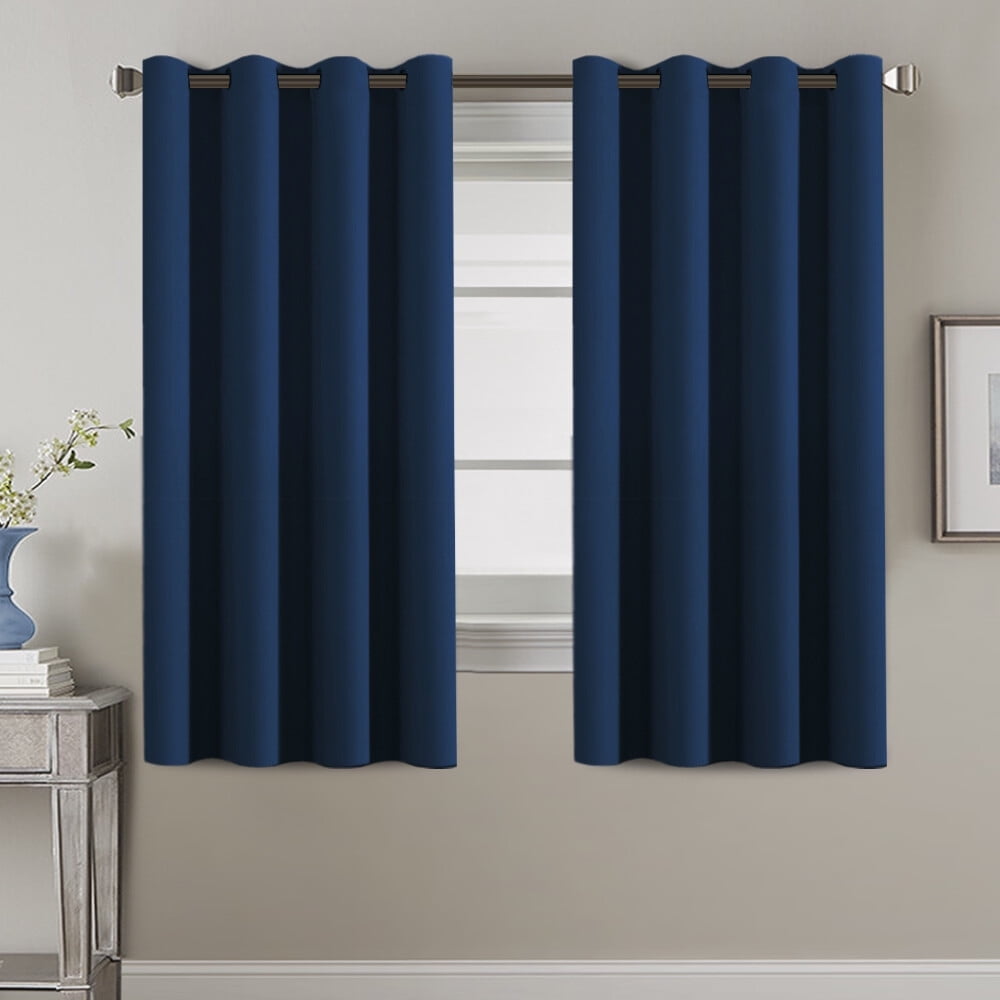 H.VERSAILTEX Short Blackout Curtains 45 Inch Length Thermal Insulated ...