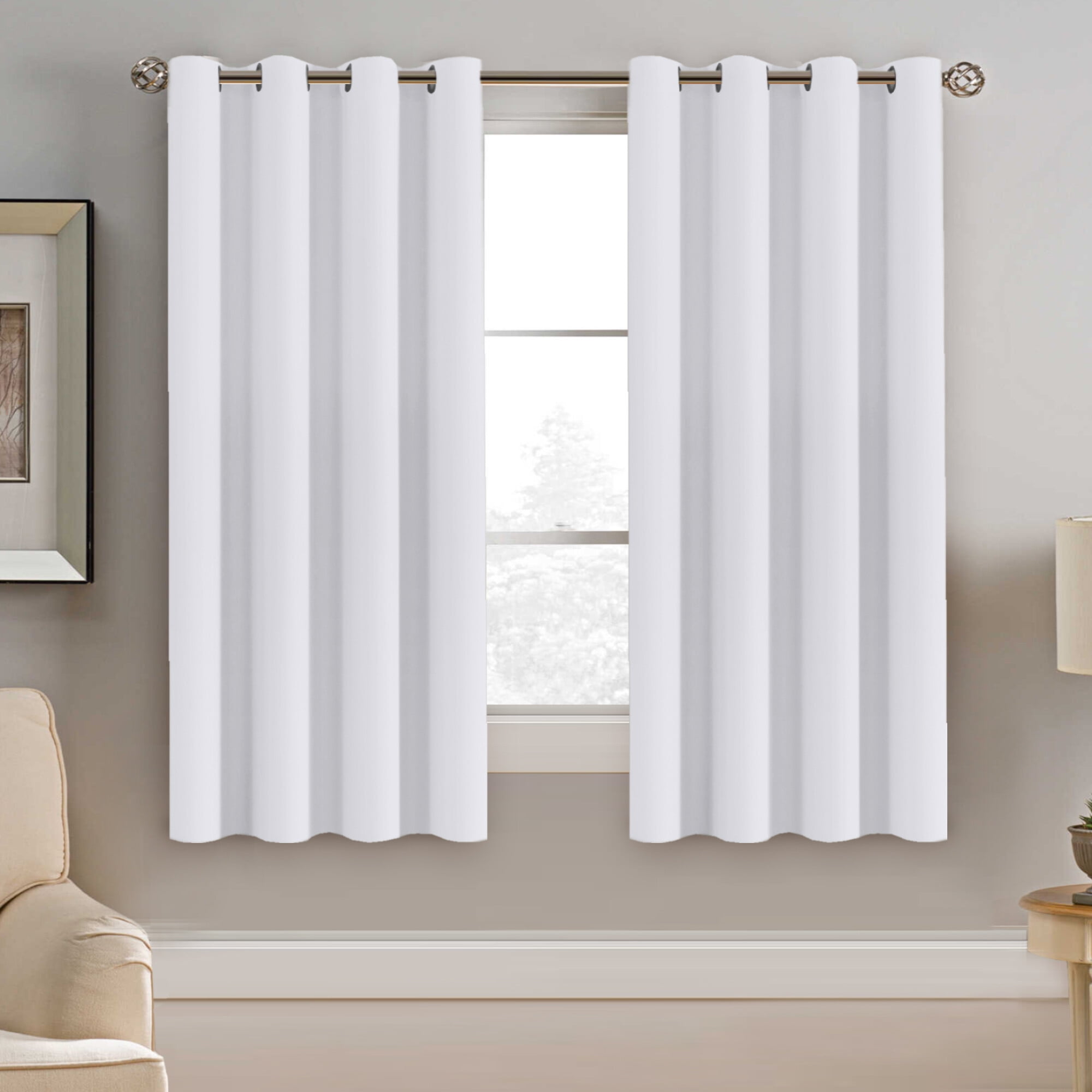 H.VERSAILTEX Short Kitchen Curtain, Thermal Insulated Window Treatment ...