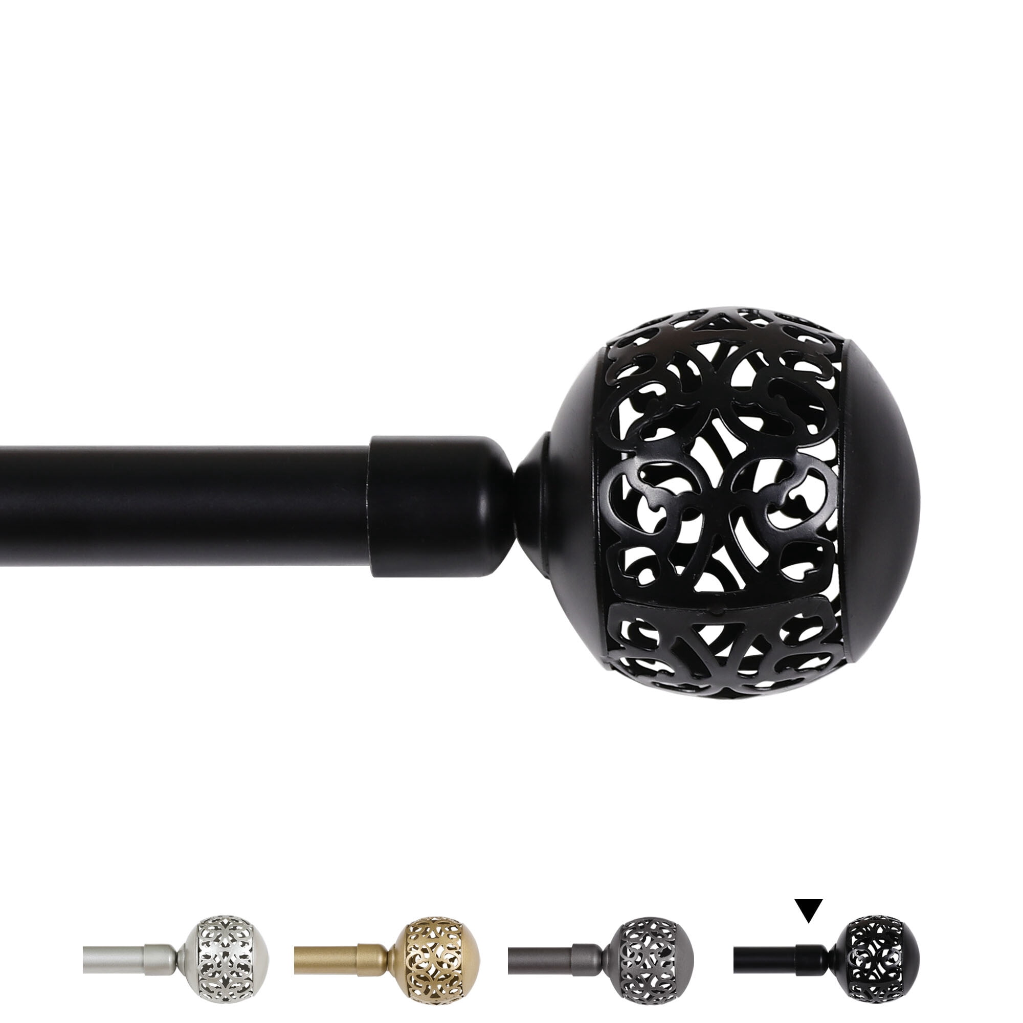 H.VERSAILTEX Single Retractable Curtain Rod for Windows 28"-48"，3/4 ...