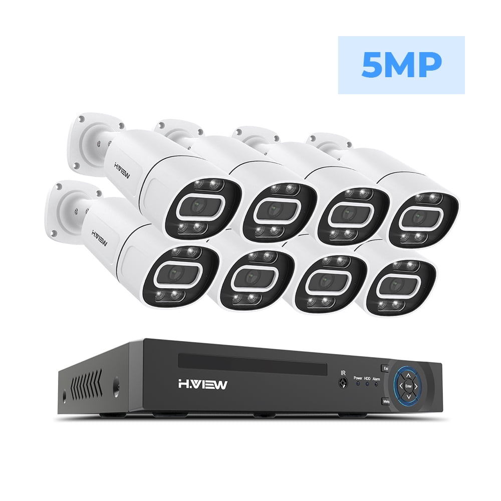H.View 4K 5Mp 8Mp poe Cctv Security Camera System Home Video ...