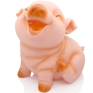 Sitting Pig on Cash Money Piggy Bank Coin Bank -D - Walmart.com