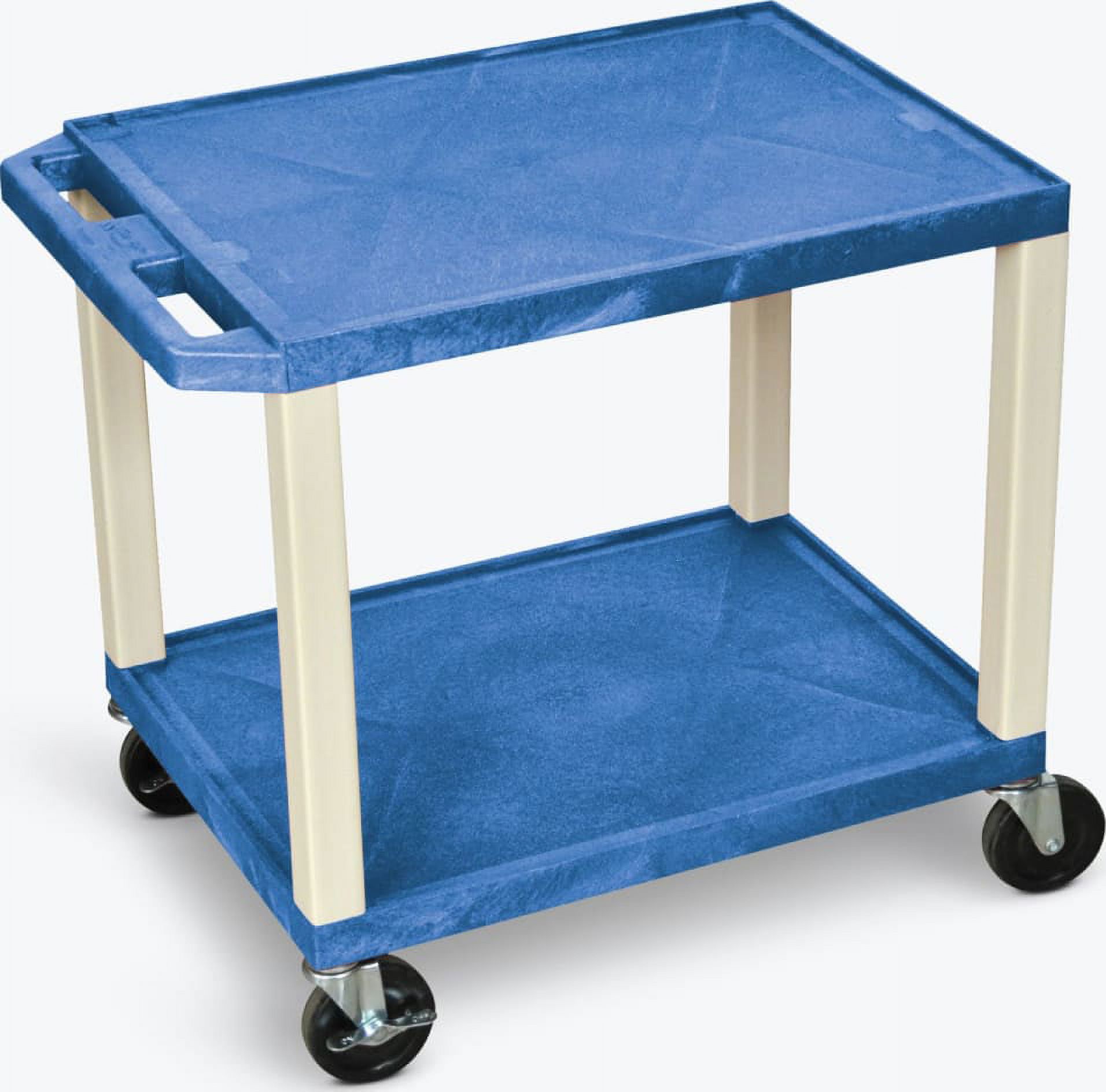 H.Wilson Tuffy Blue 2 Shelf AV Cart - Walmart.com
