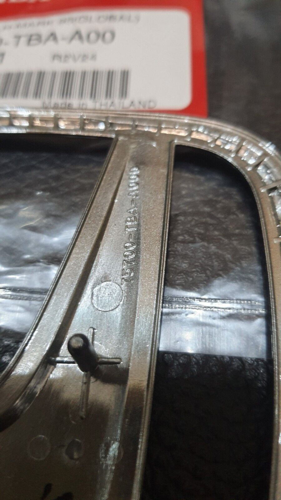 H front grille CIVIC FC FK black "glossy" logo embroidered badge ...