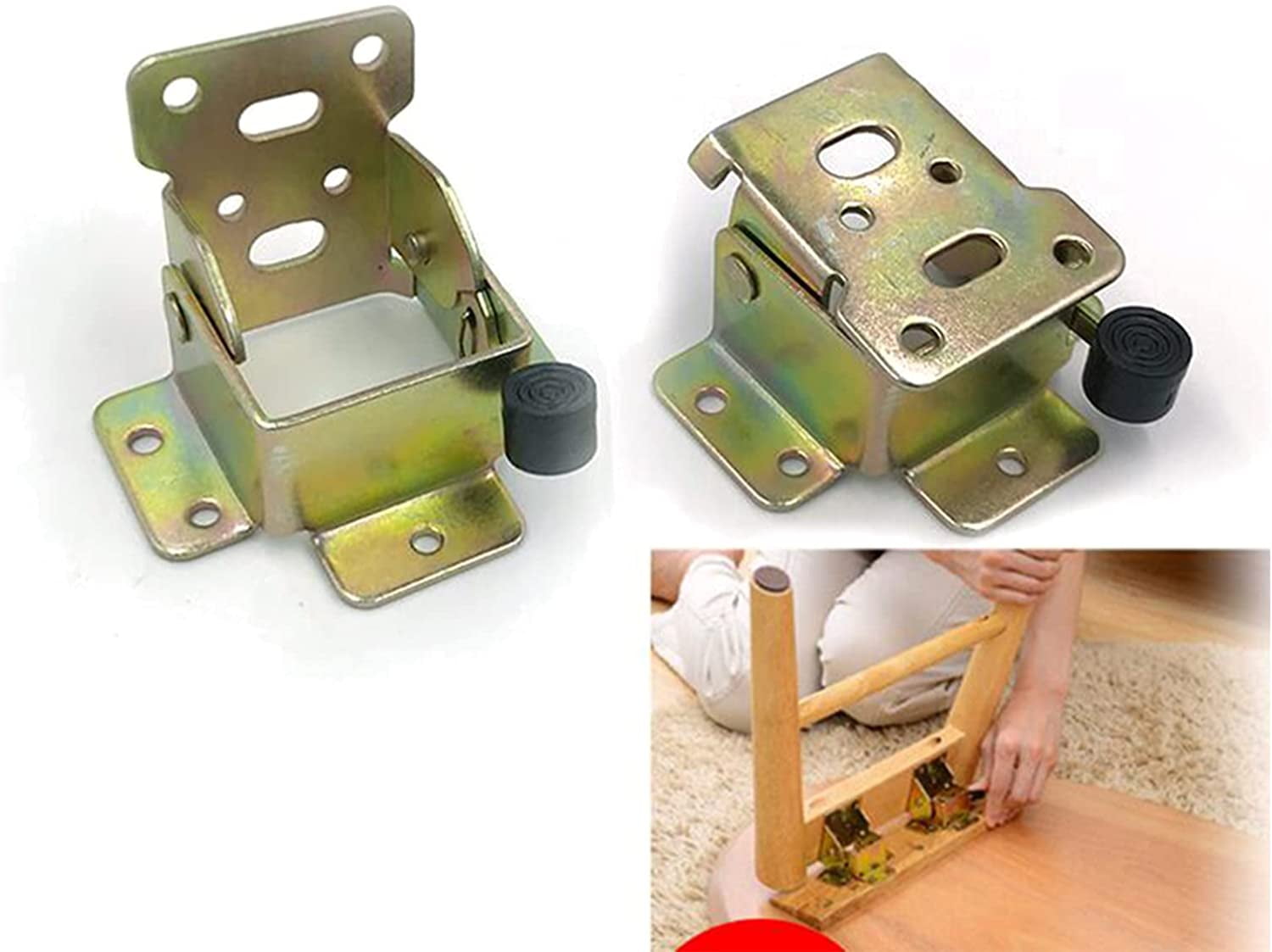 Héloise（1 Pair）90 Degree Self-Locking Folding Table Leg Extension ...