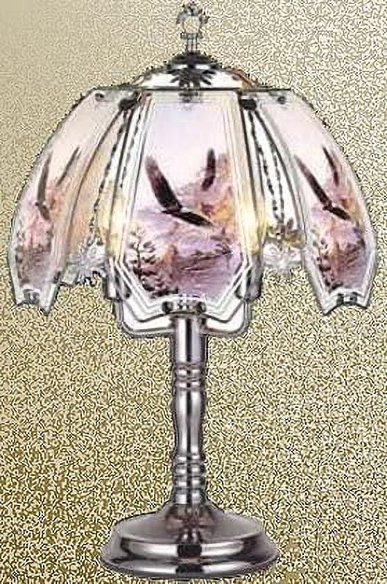 H.p.p. 23.5''h New Glass Fly High, Eagle Touch Table Lamp w/ Dark ...