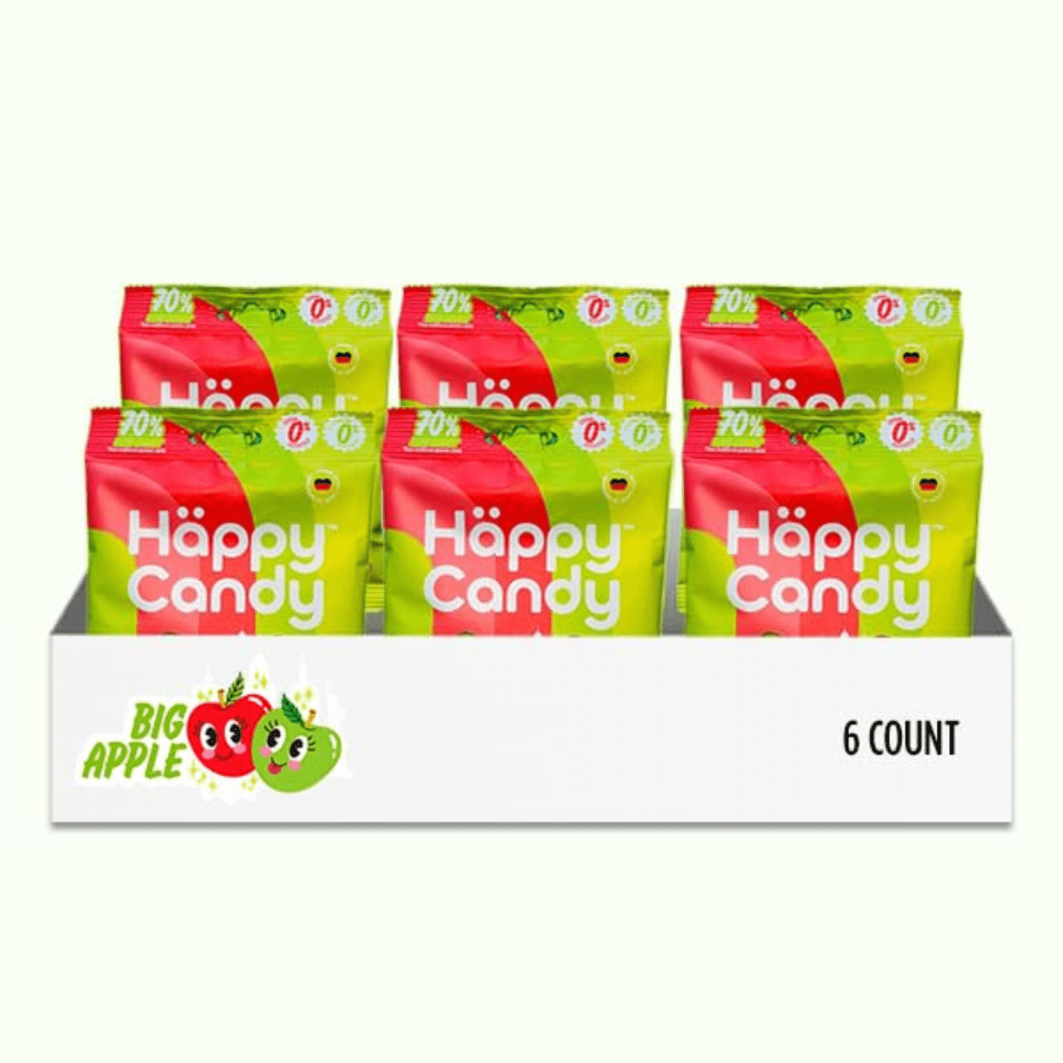 Häppy Candy Apple NYC-Inspired Green Apple Gummy Candy, 6 Pack ...