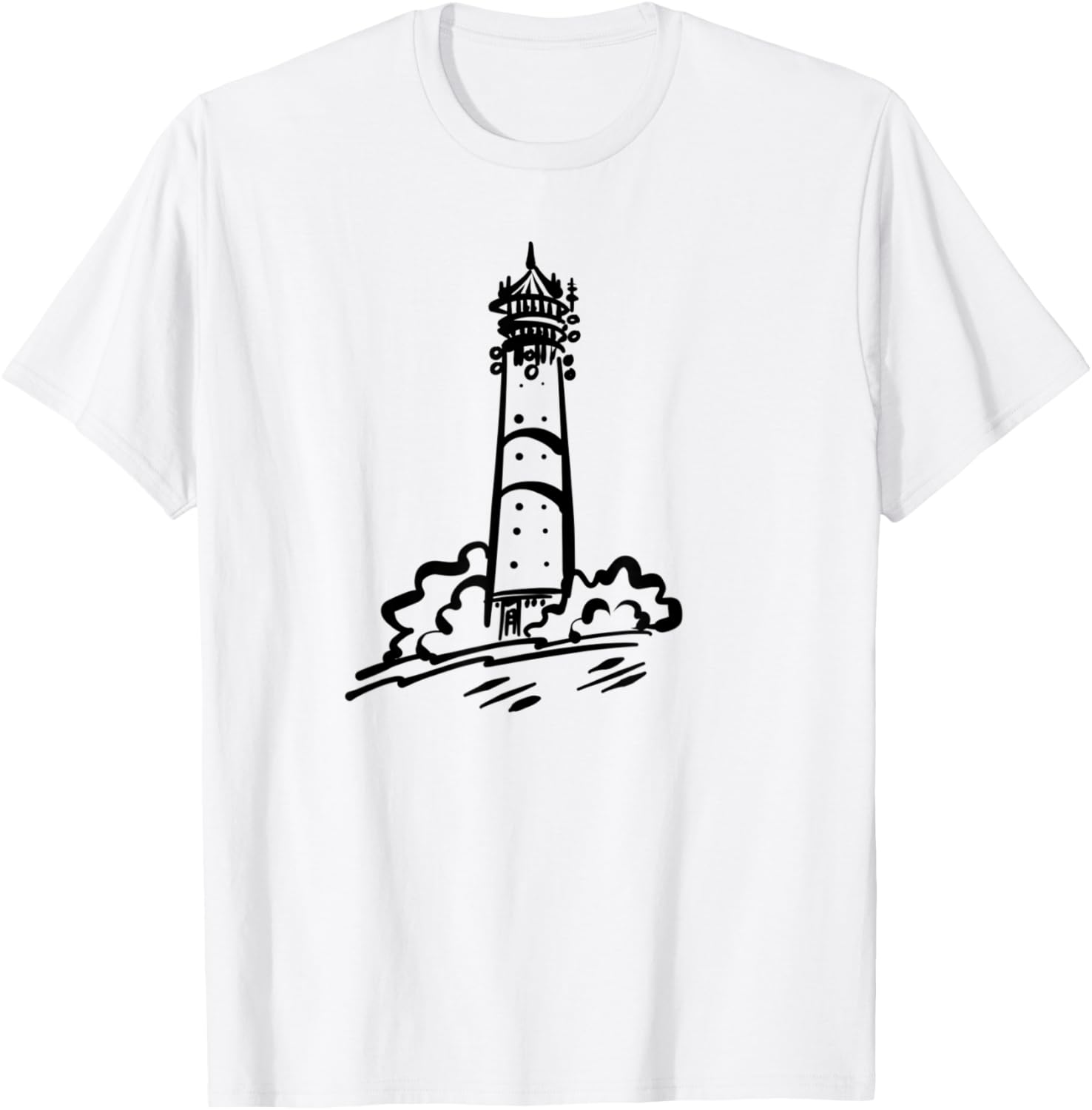 H?rnum Sylt Lighthouse Black / White T-Shirt men and women can wear ...