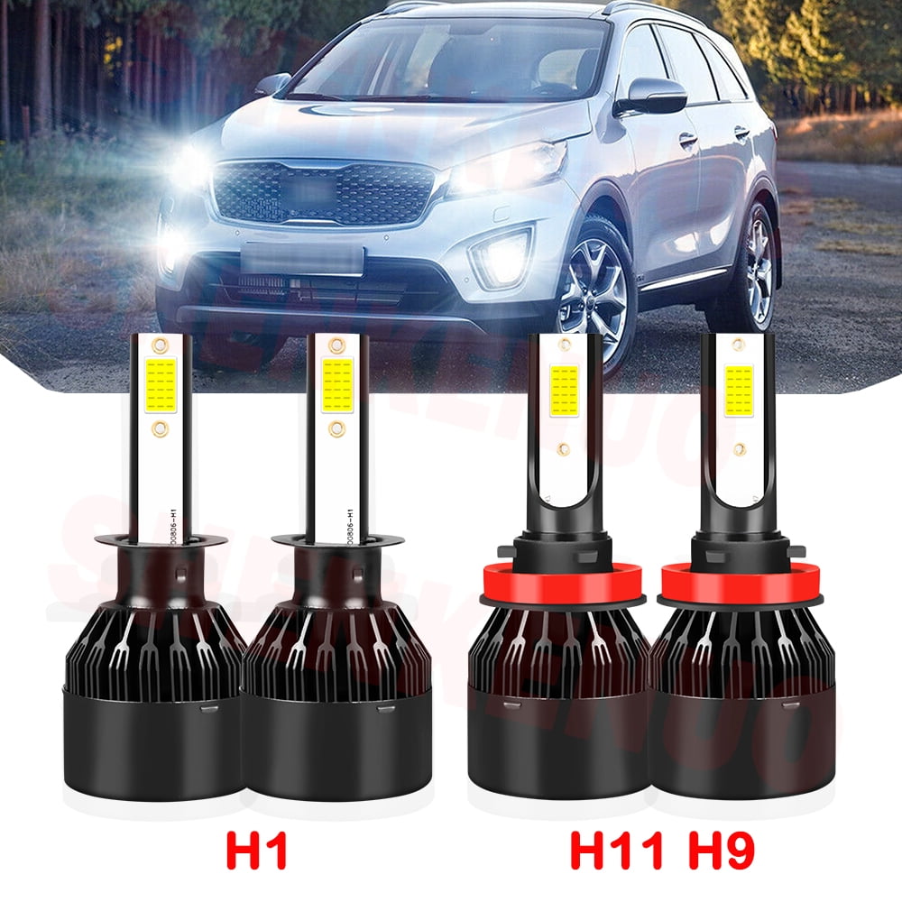 H1 H11 LED Headlight Bulbs for Kia Sorento 2011-2013, High&Low Beam, 4pcs - Walmart.com