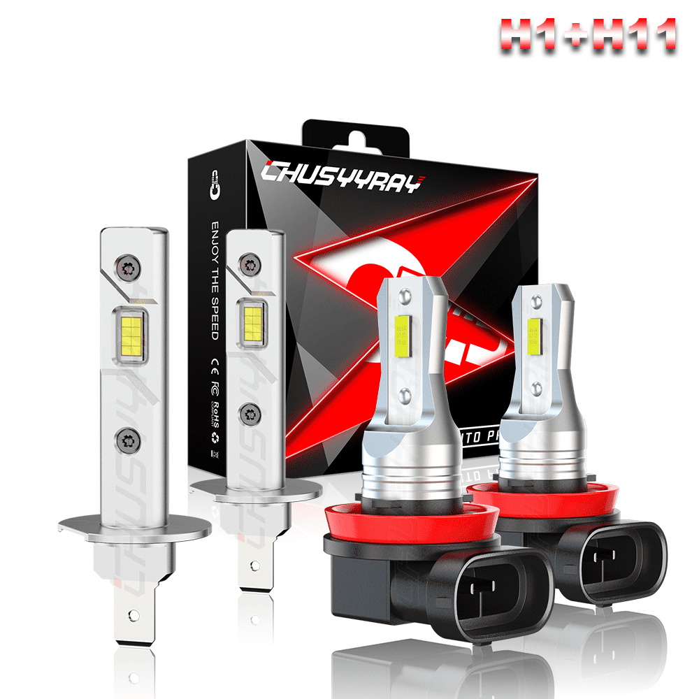 H1 H11 LED Headlights High&Low Beam Plug&Play Kit 4x For Ford Fiesta 2014-2016，Pack of 4 ...