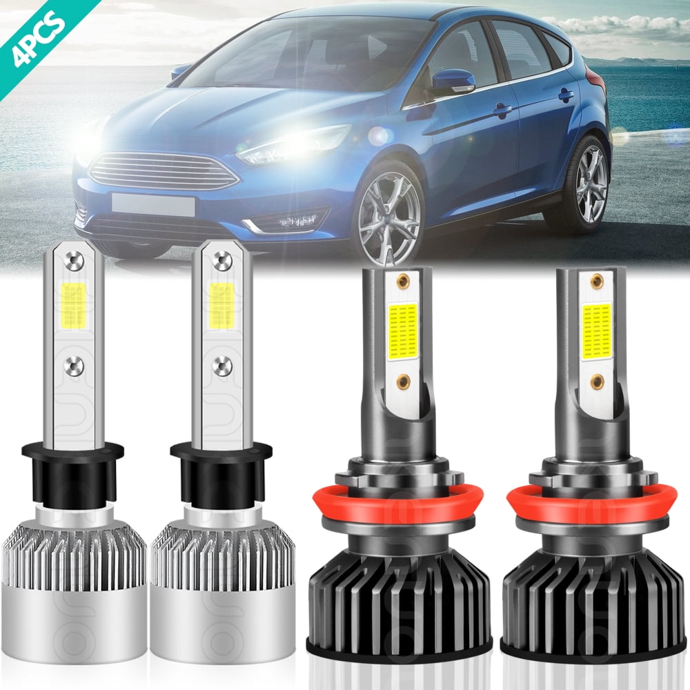 H1 H11 Led Headlight High Low Beam For Ford Focus SE Hatchback 4-Door ...