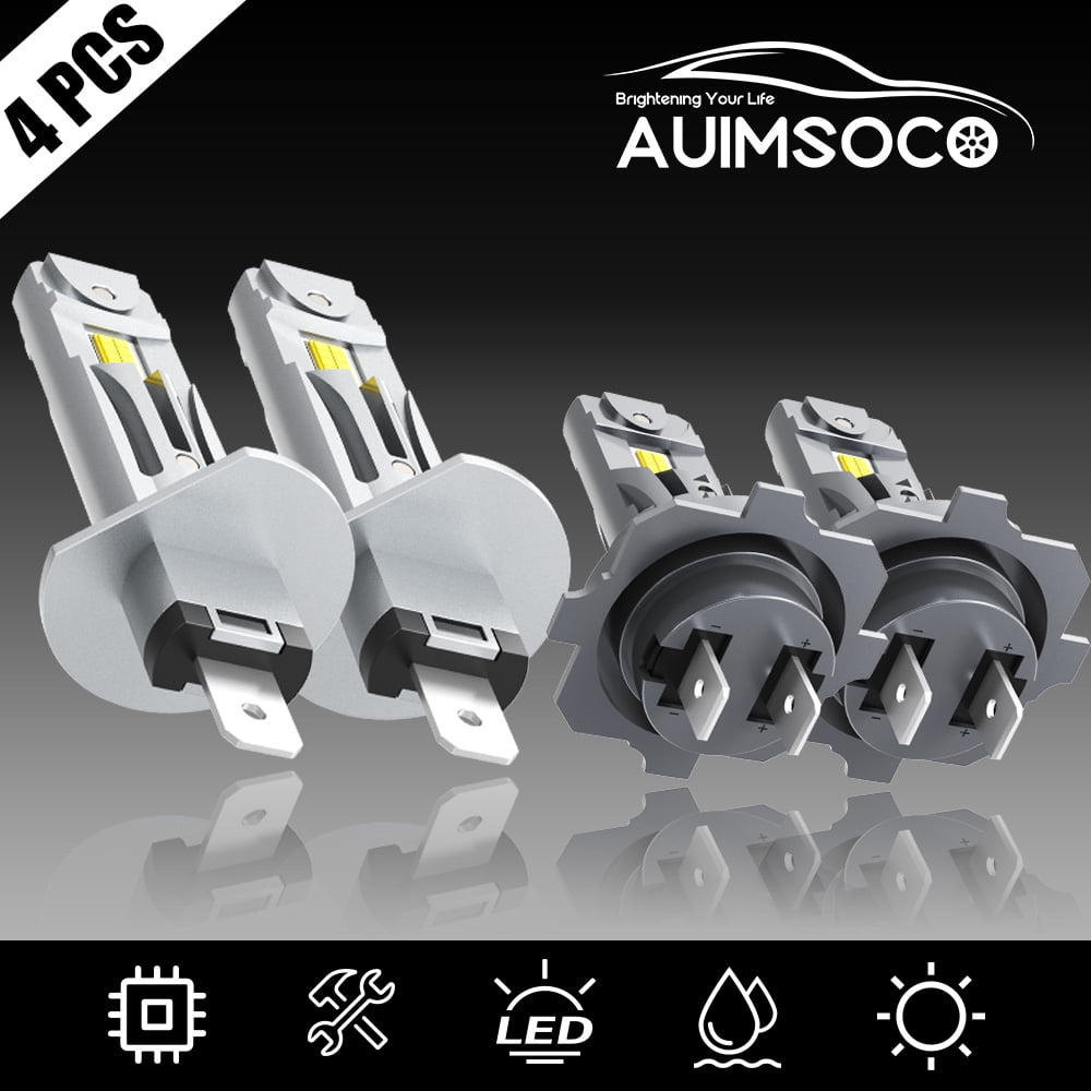 H1 + H7 LED Headlight Bulb Hi/Lo for Mercedes-Benz B200 C230 C240 C250 ...