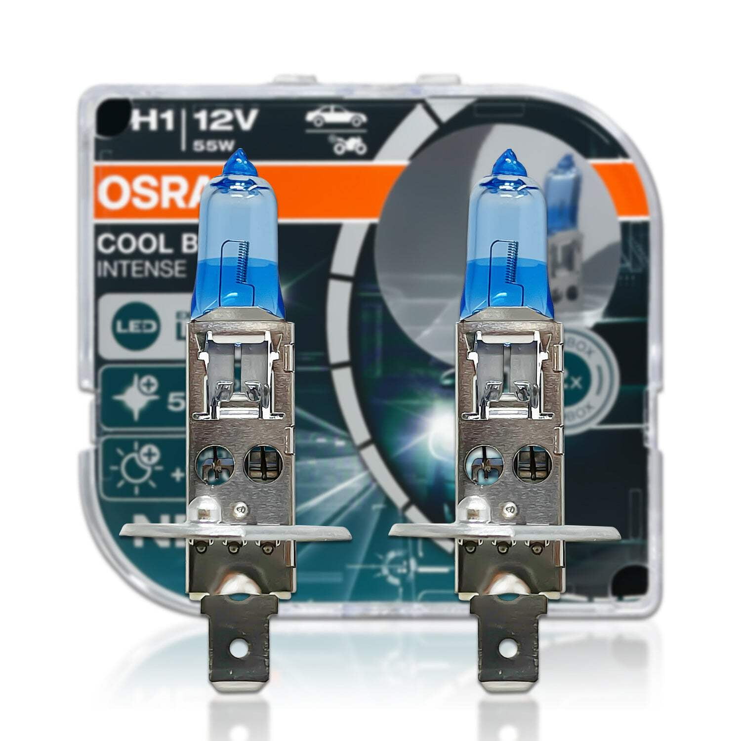 H1: Osram 64150CBN Cool Blue Intense NEXT Gen Halogen Bulbs | Pack of 2 ...