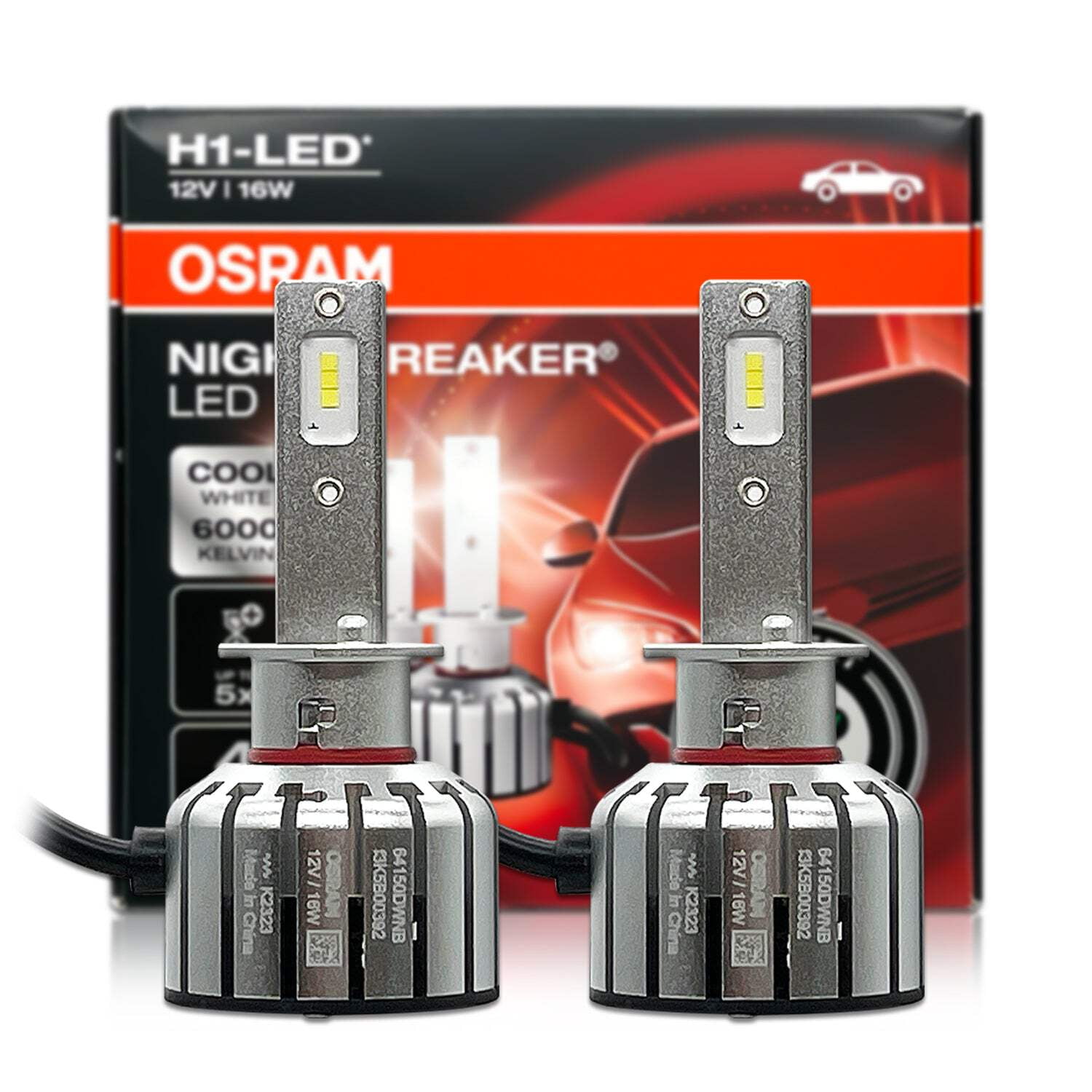 H1: Osram 64150DWNB-2HFB Night Breaker LED Bulbs | Pack of 2 - Walmart.com