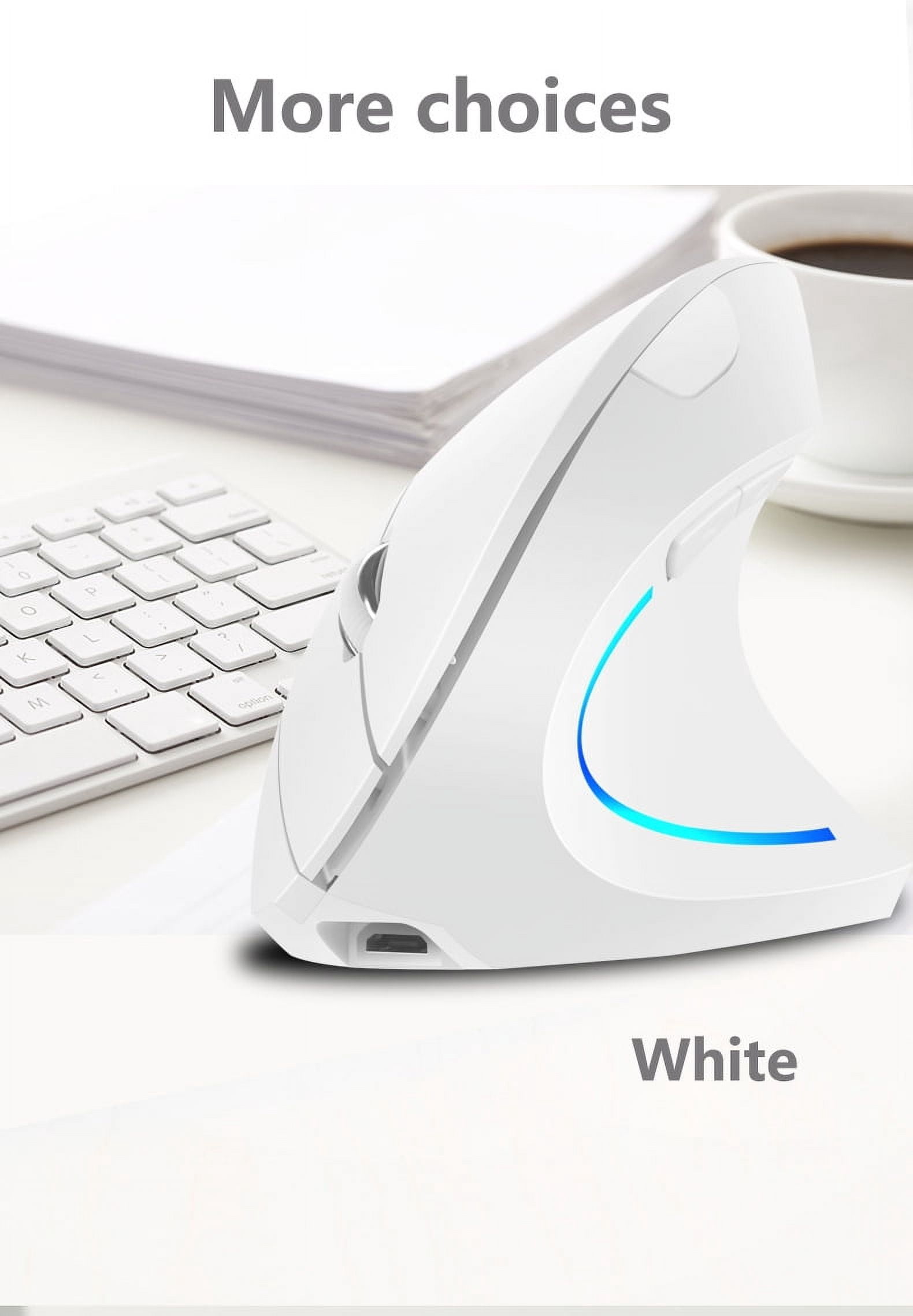 H1 ergonomic vertical wireless mouse charging 2.4G computer notebook ...