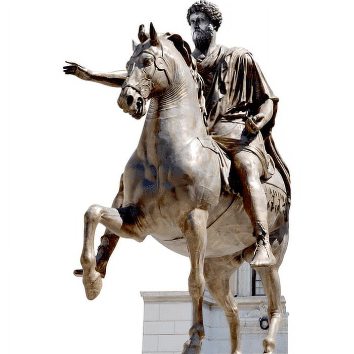 H10781 Marcus Aurelius on Horse Statue Emperor Philosophy Cardboard ...