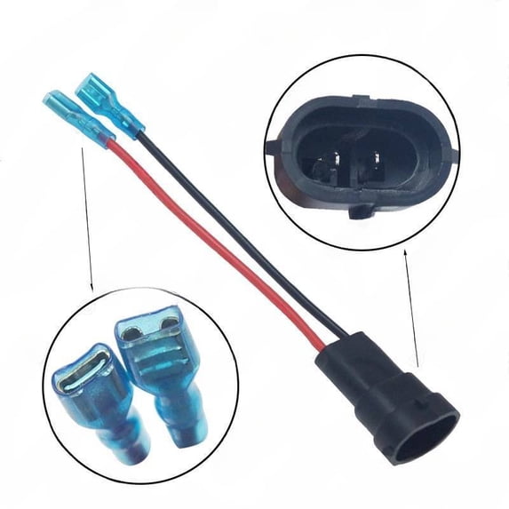 H11-11 to 6.3 terminal HID lamp connector plug, car general LED bulb ...