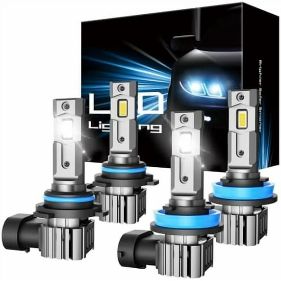 H11 9005 Bulbs, 60W 16000LM Fog Lights, Super Bright Cool White Light ...