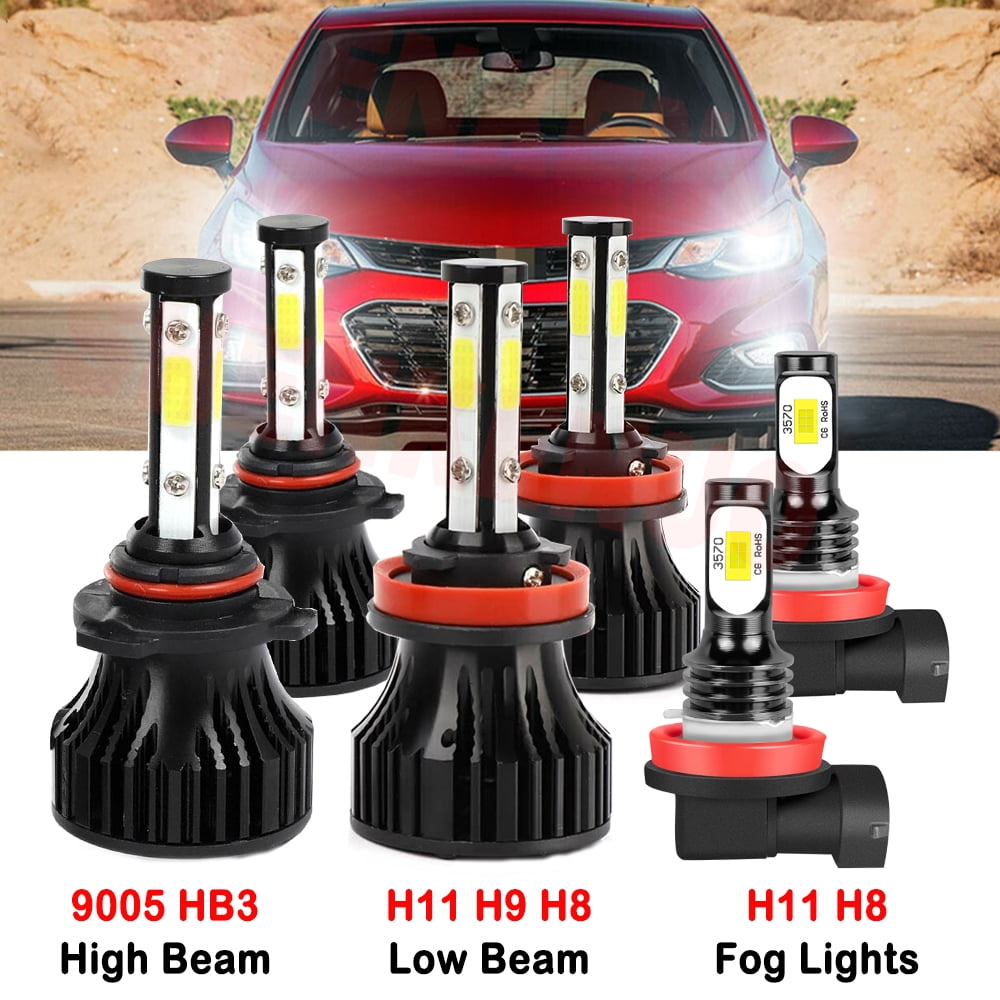 H11 9005 High&Low Beam for Chevrolet Cruze 2016 2017 2018 2019 LED Headlights Fog Lights 6pcs ...