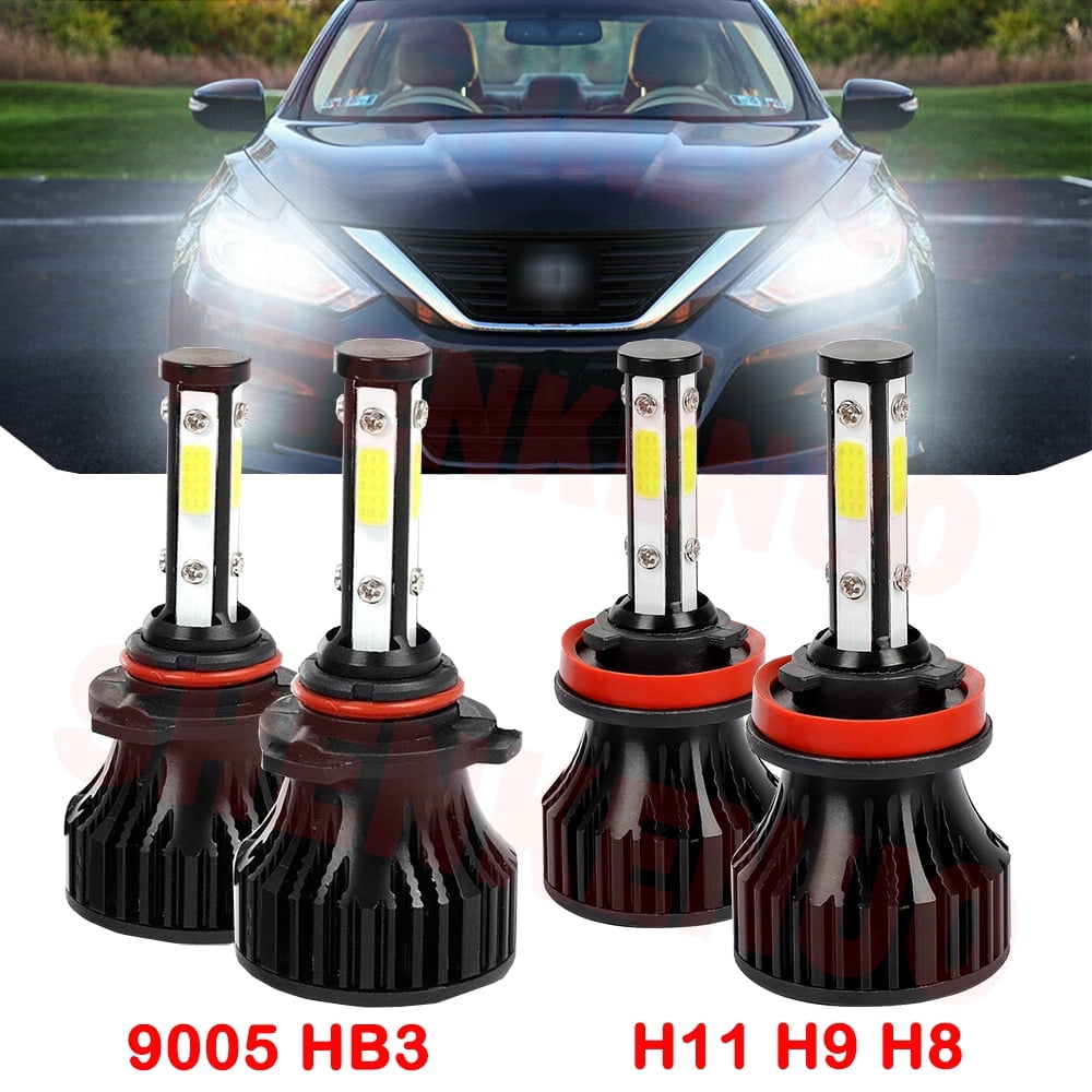 9005 HB3 & H11 LED Headlight Bulbs Kit 4pcs High and Low Beam for ...