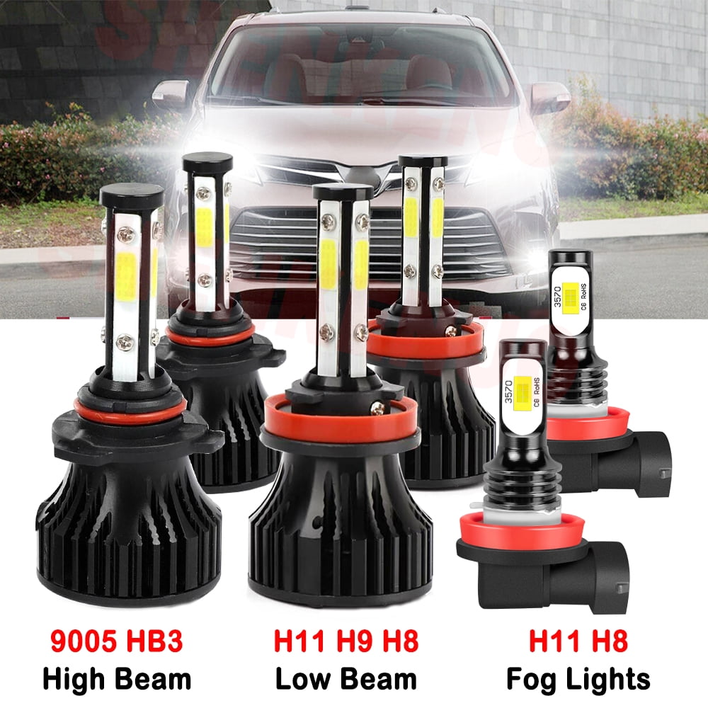 H11 9005 High&Low Beam for Toyota Sienna 2011-2016 2017 2018 2019 2020 ...