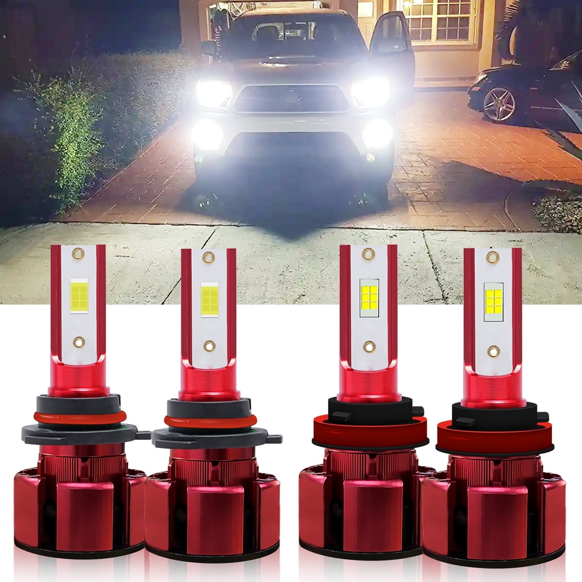 H11 9005 LED Headlight Bulbs for 2006-2020 Toyota 4Runner Low Beam/High ...