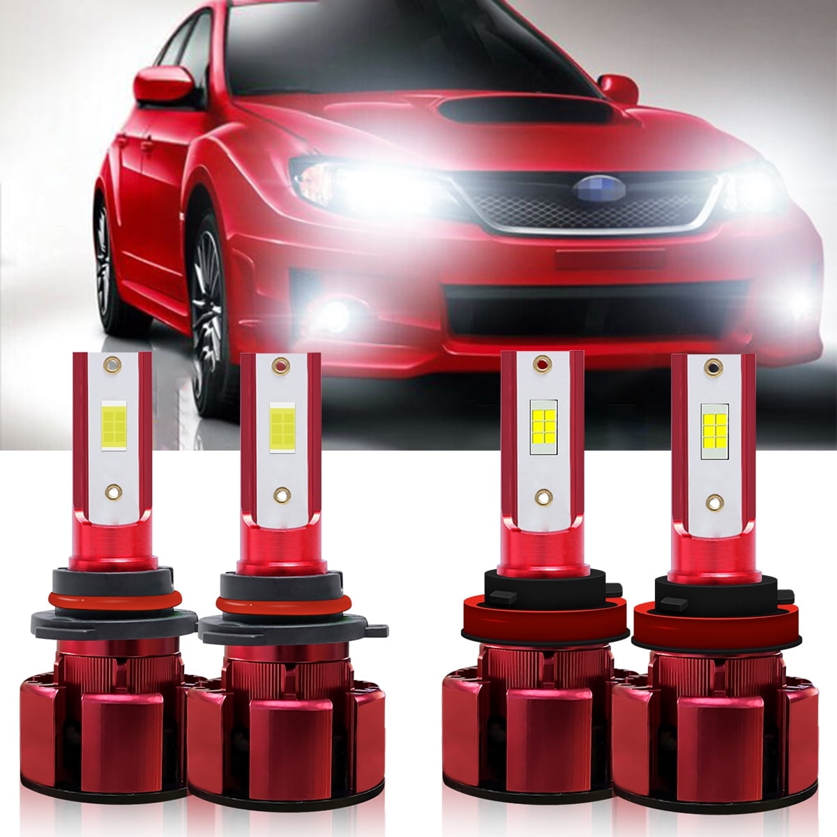 H11 9005 LED Headlight Bulbs for 2008-2020 Subaru Impreza Low Beam/High ...