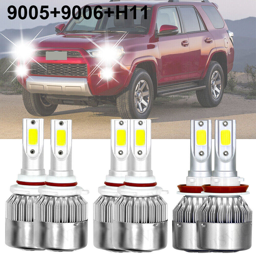 H11 9006 9005 LED Headlight+Fog light for Toyota Corolla 09-2013 RAV4 ...