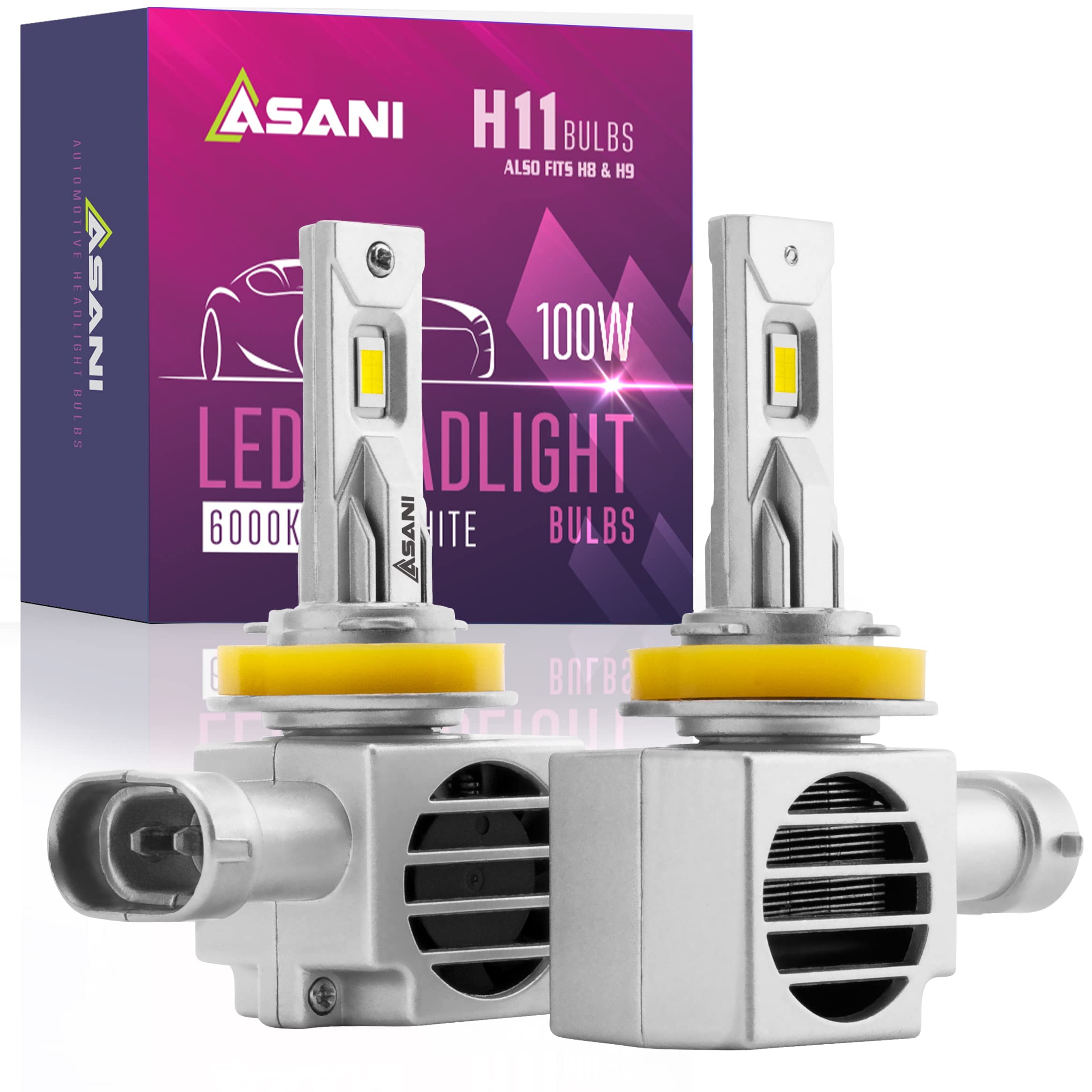 H11 CM31 LED Headlight Bulbs - 2 Pack - 20,000 Lumen Automotive ...