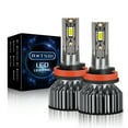 H11 H8 H9 LED Headlight Kit High Low Beam Bulb Super Bright 6000K White ...