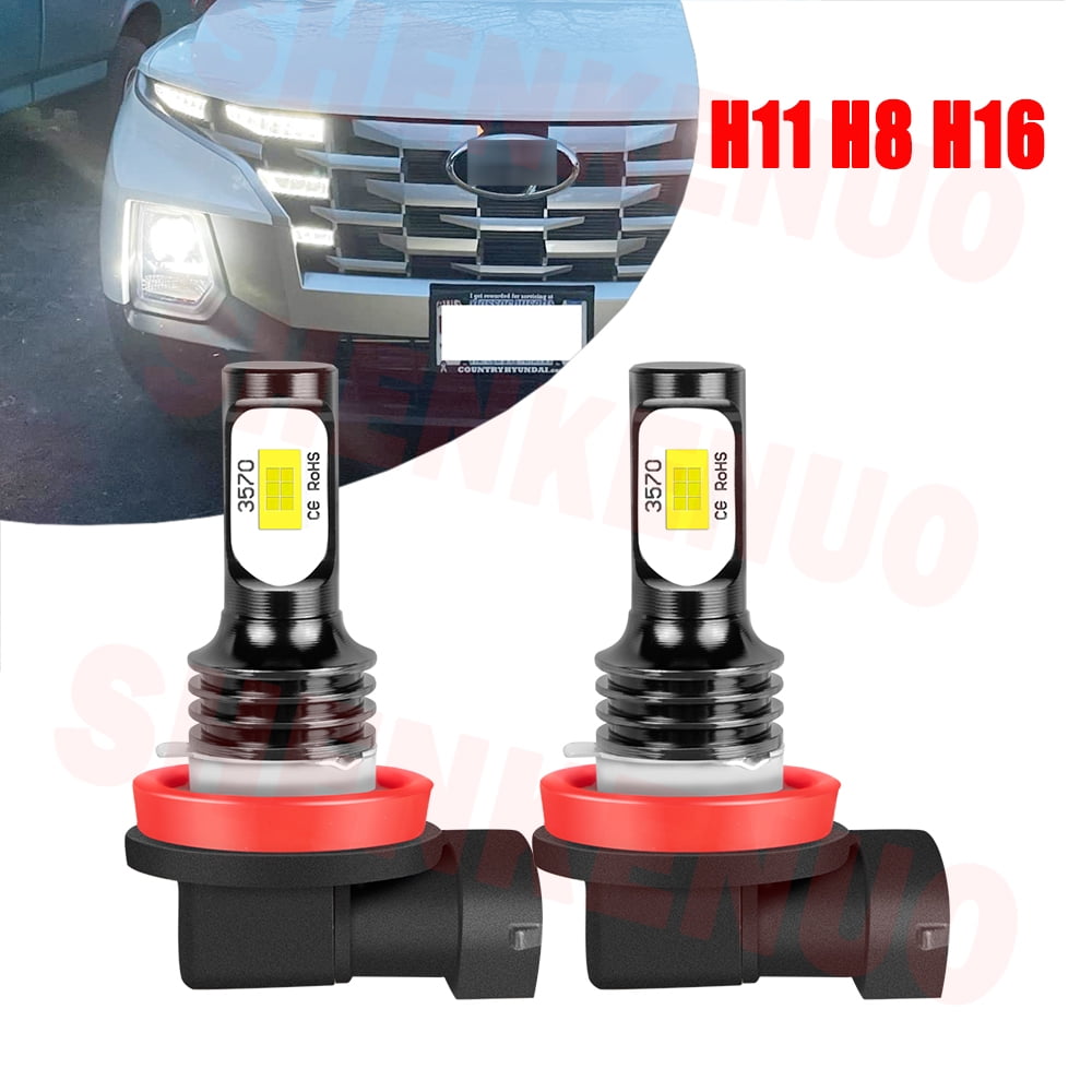 H11/H8 LED Light Bulbs for Hyundai Santa Fe 2013 2014 2015 2016 2017 2018 2019 2020 H11 Fog ...