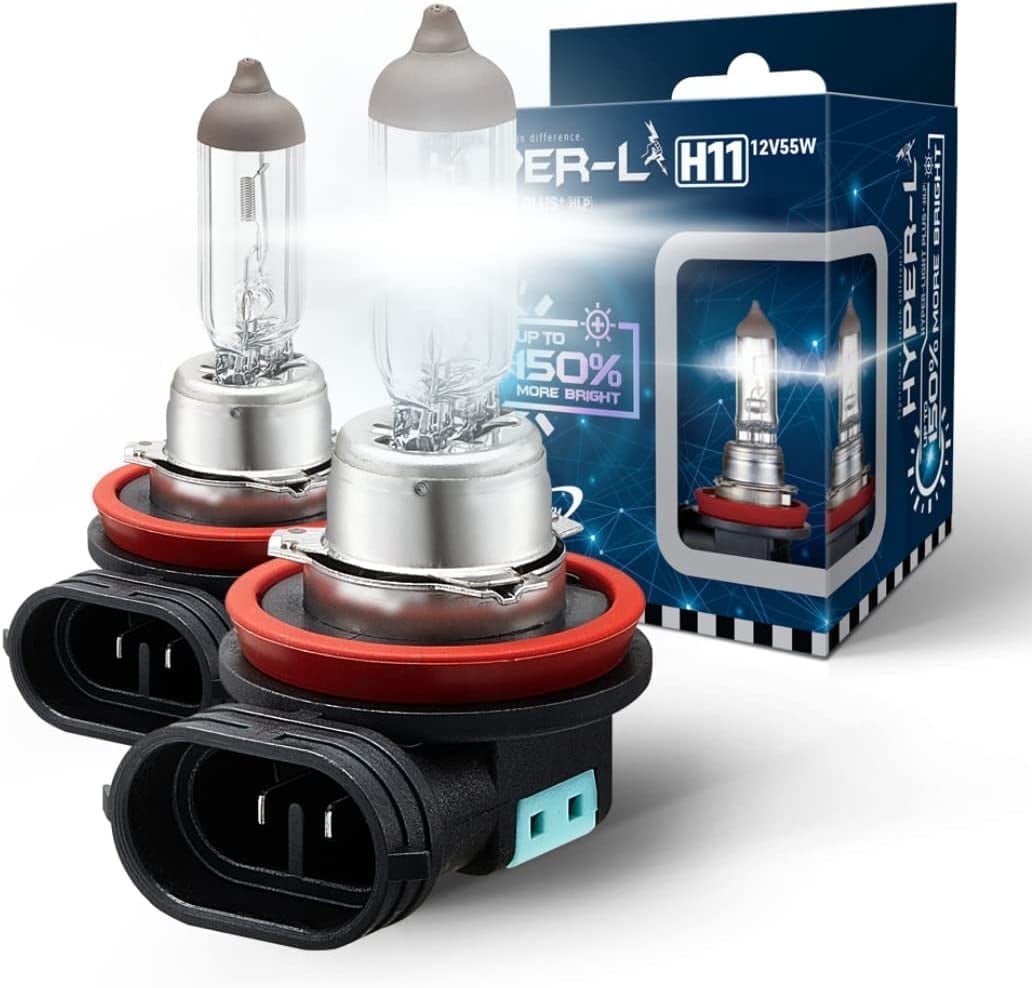 H11 Halogen Low Beam Headlight or Fog Light Bulb, 150% Brighter ...