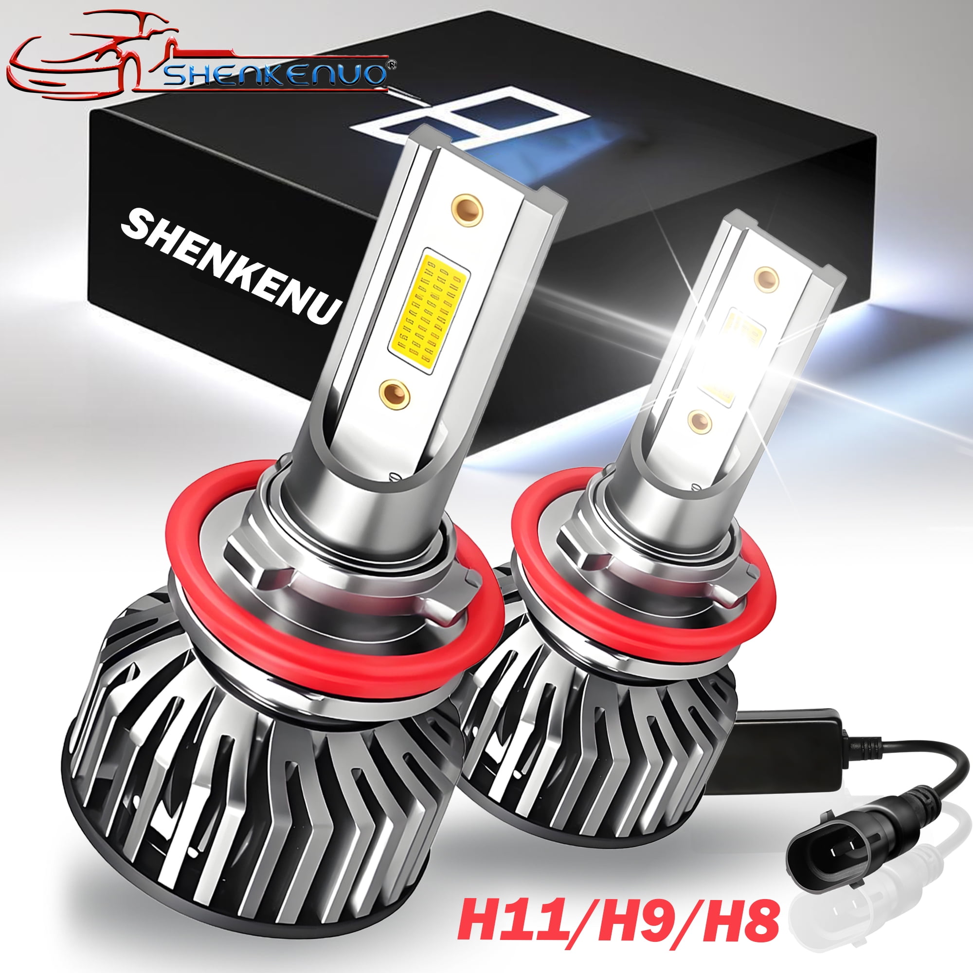 H11 LED Headlight Bulbs, 600% Super Brighter H8 H9 H11 Led Lights ...